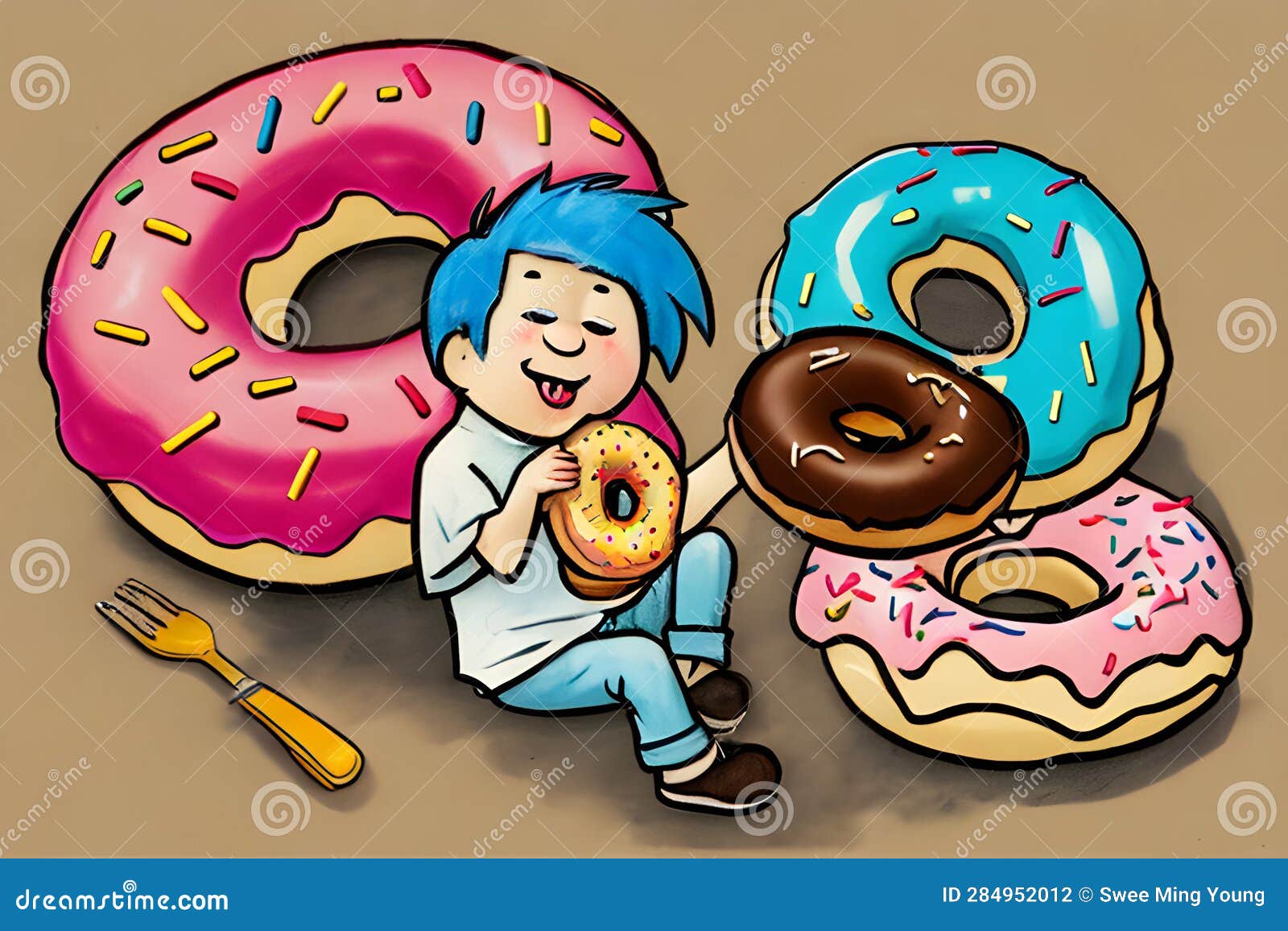 Fat Man Try To Devour All Junk Food In One Time With Lifting A Tray ...