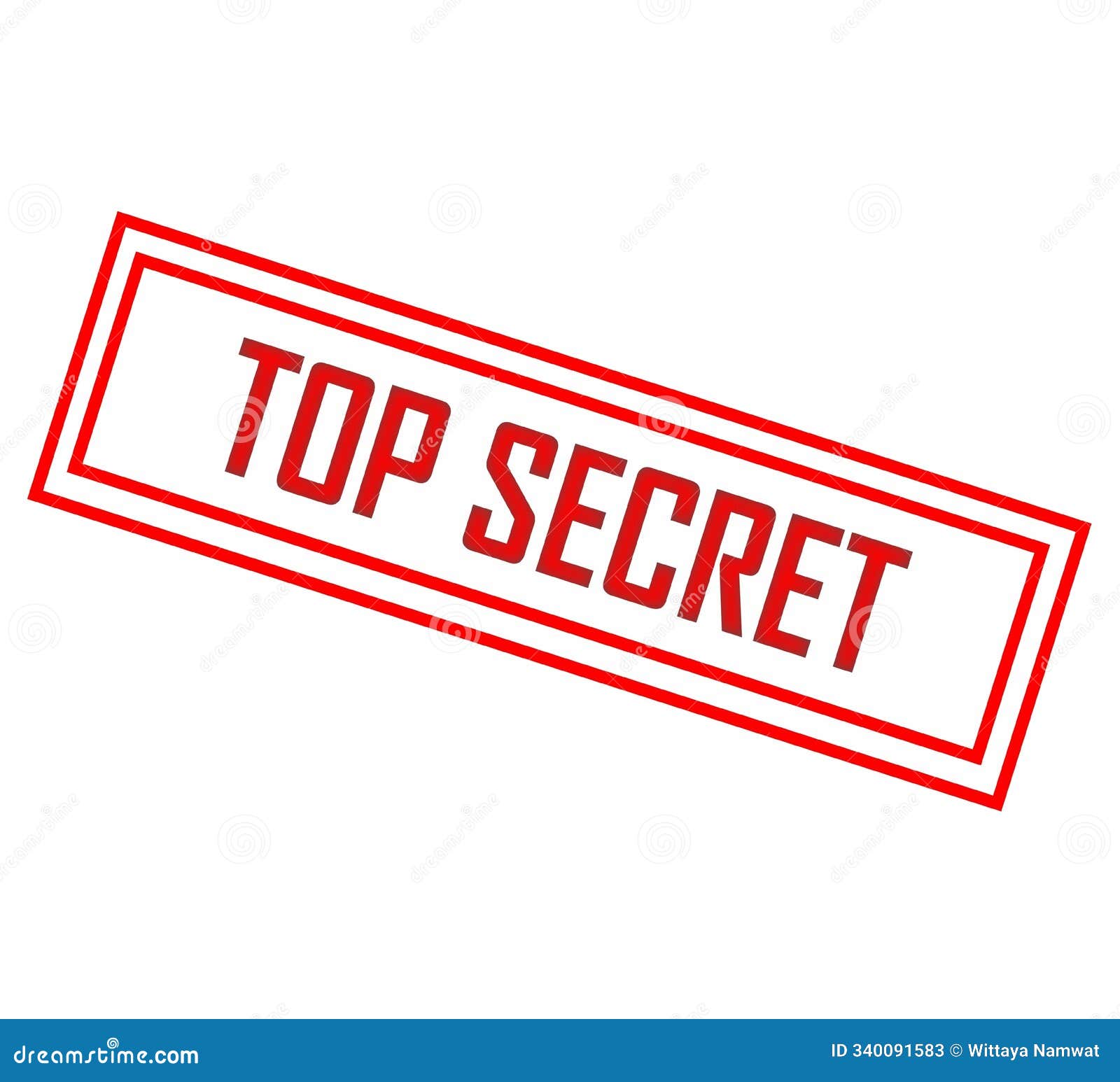 Image White Background Top Secret Red Stock Illustration - Illustration ...