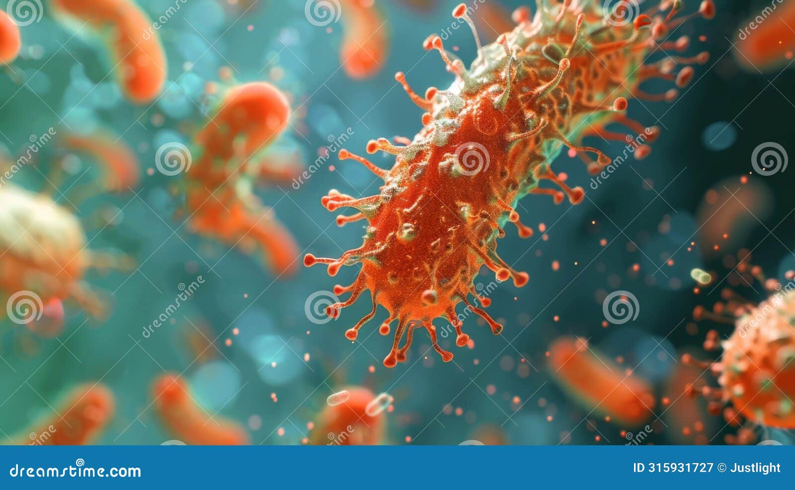 An Image of a White Cell in Action Engulfing a Bacteria Using Its ...