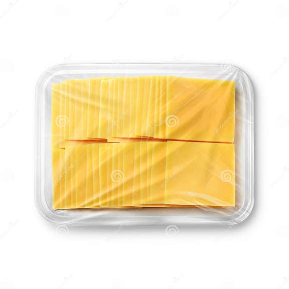 An Image of a White Cheese Plastic Tray Isolated on a White Background ...
