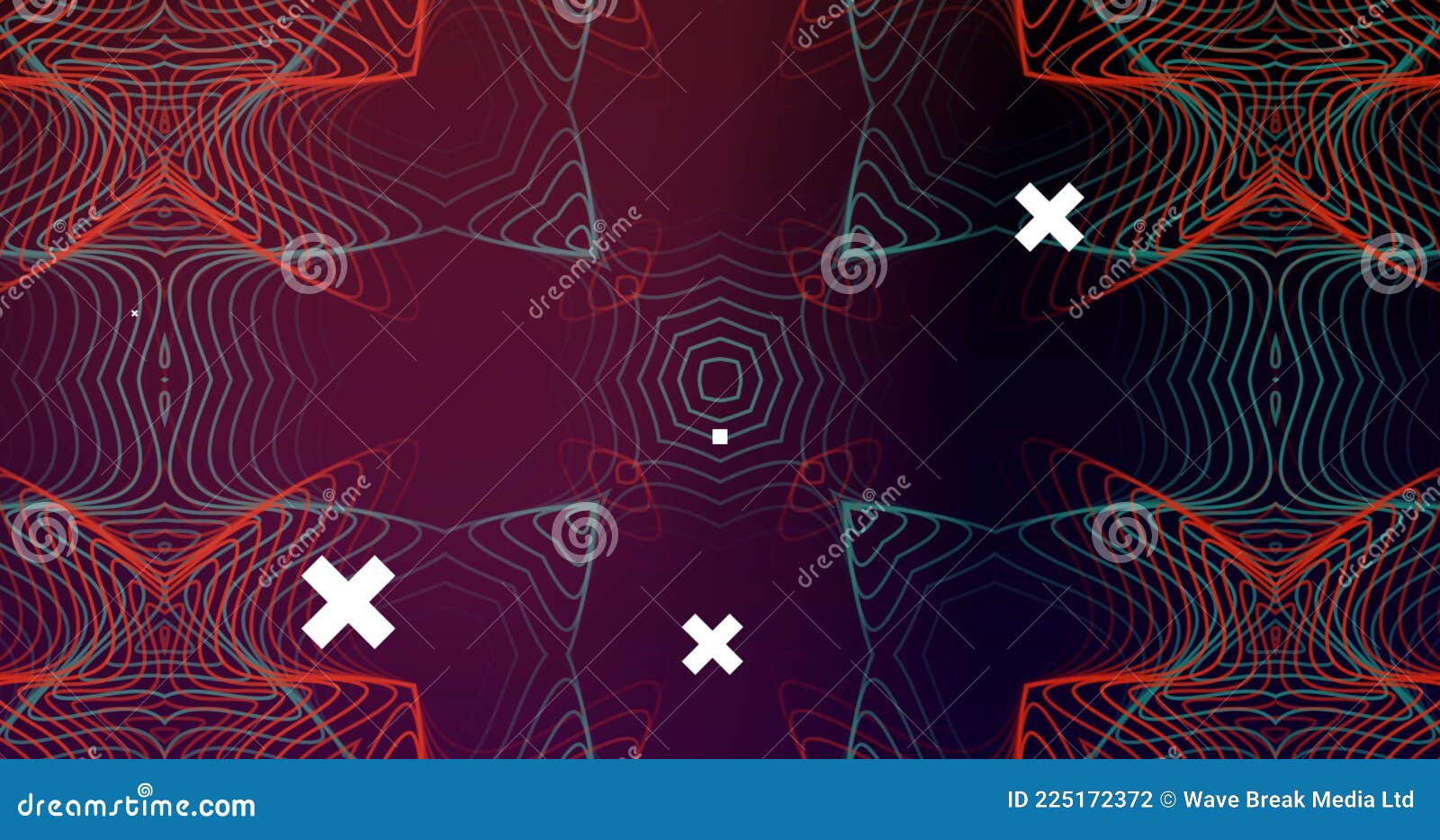 Image of White Crosses Over Data Processing, Multi Coloured Screen and ...