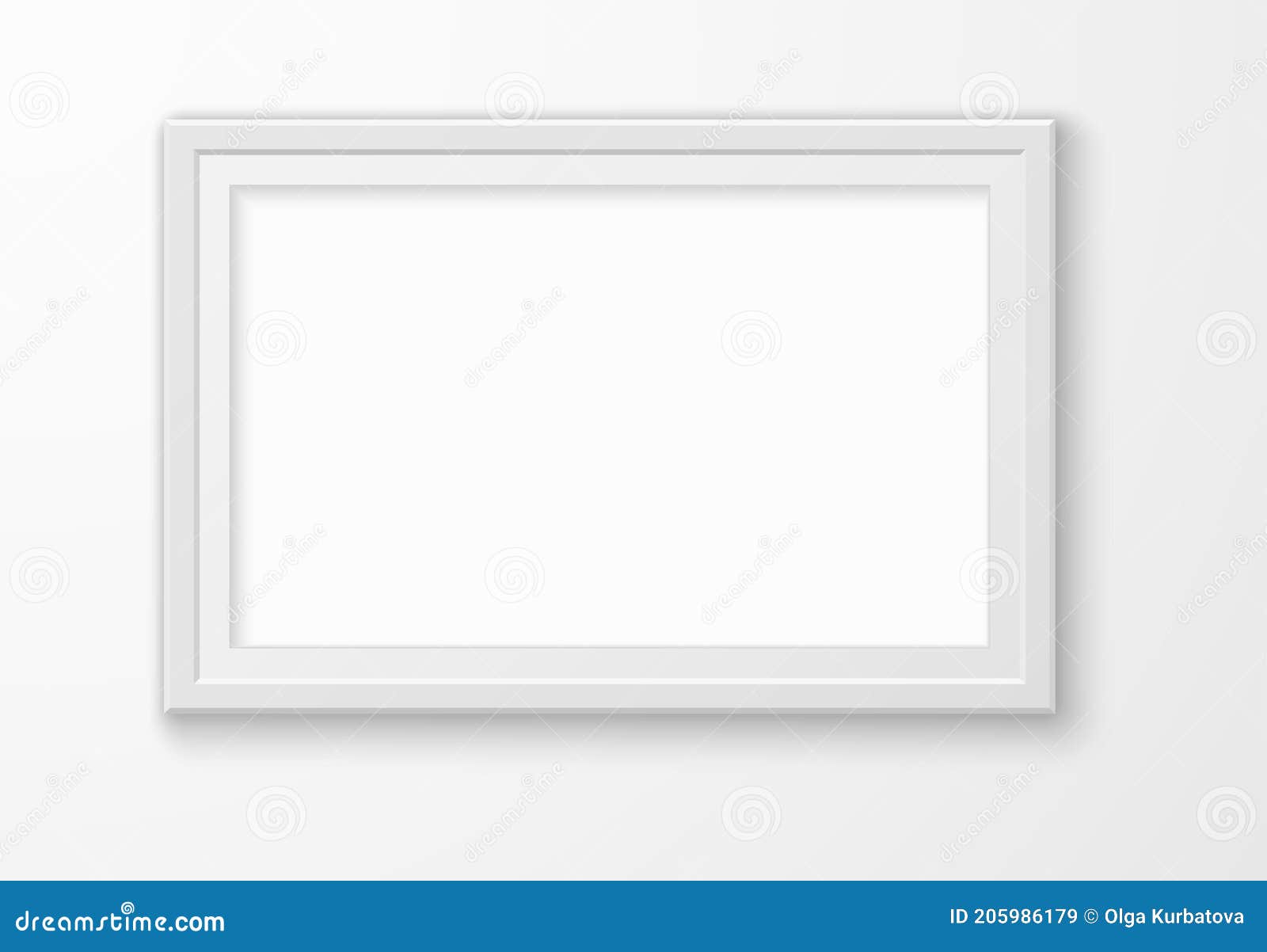 Image White Frame. Realistic Blank Elegant Picture on Wall, Modern ...