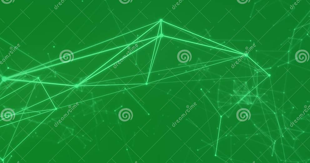 Image of White Network of Connections on Green Background Stock ...