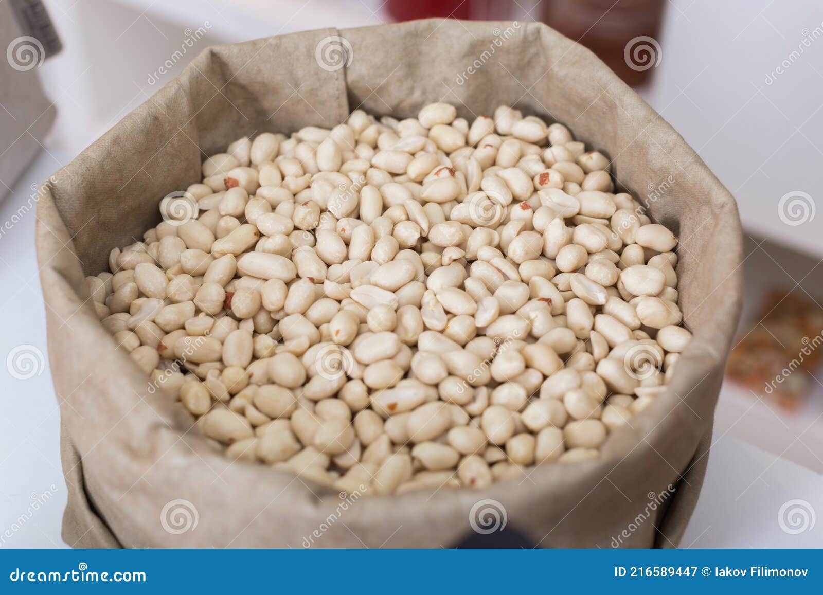 Image of White Peanut in Container Stock Image - Image of butter, shell ...