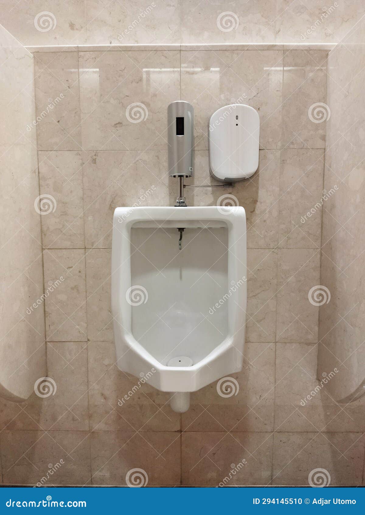 Image of a Standing Urinal from the Front View. Stock Photo - Image of ...