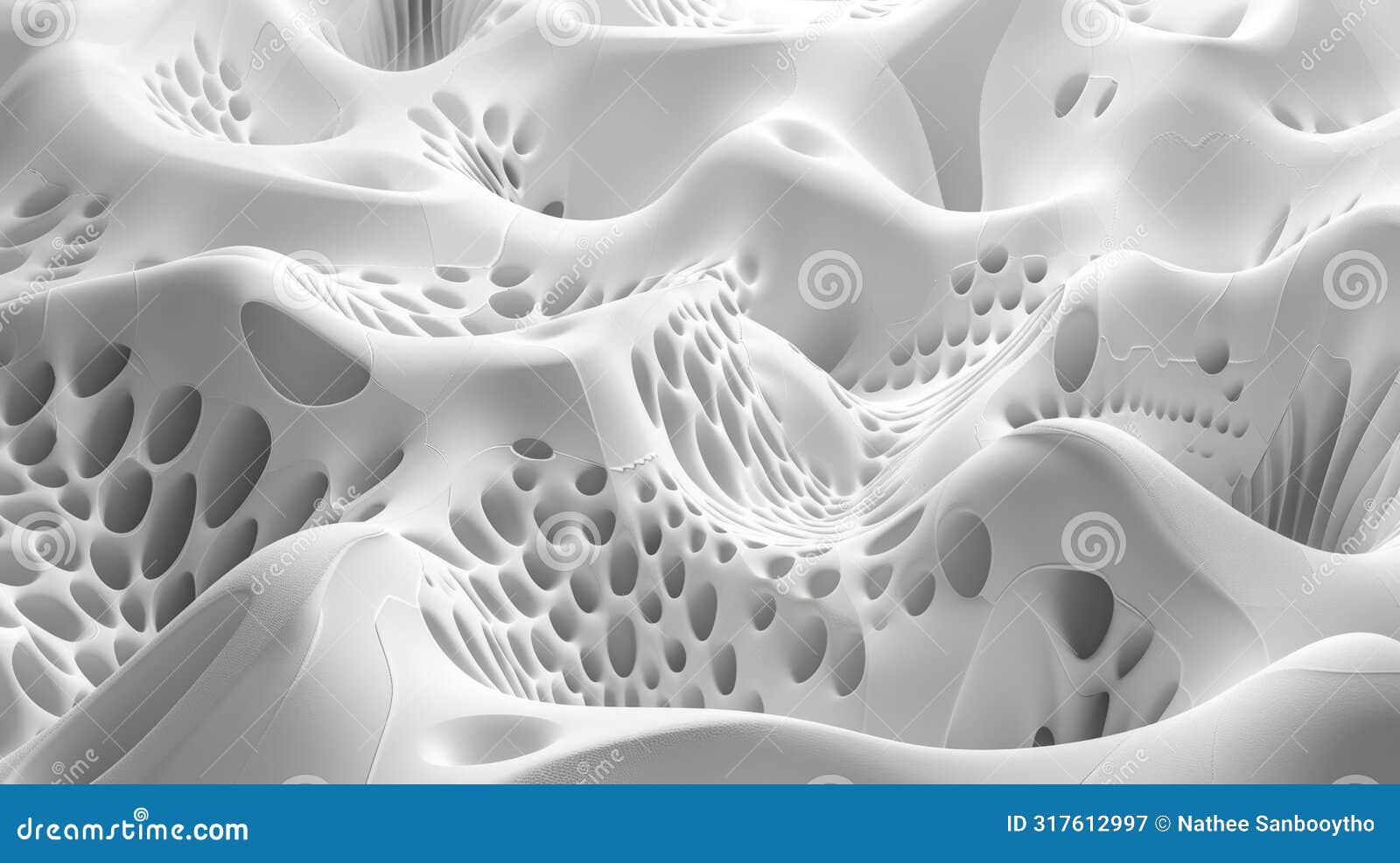 The Image Is A White, Porous Material With A Bumpy Surface. It Looks ...