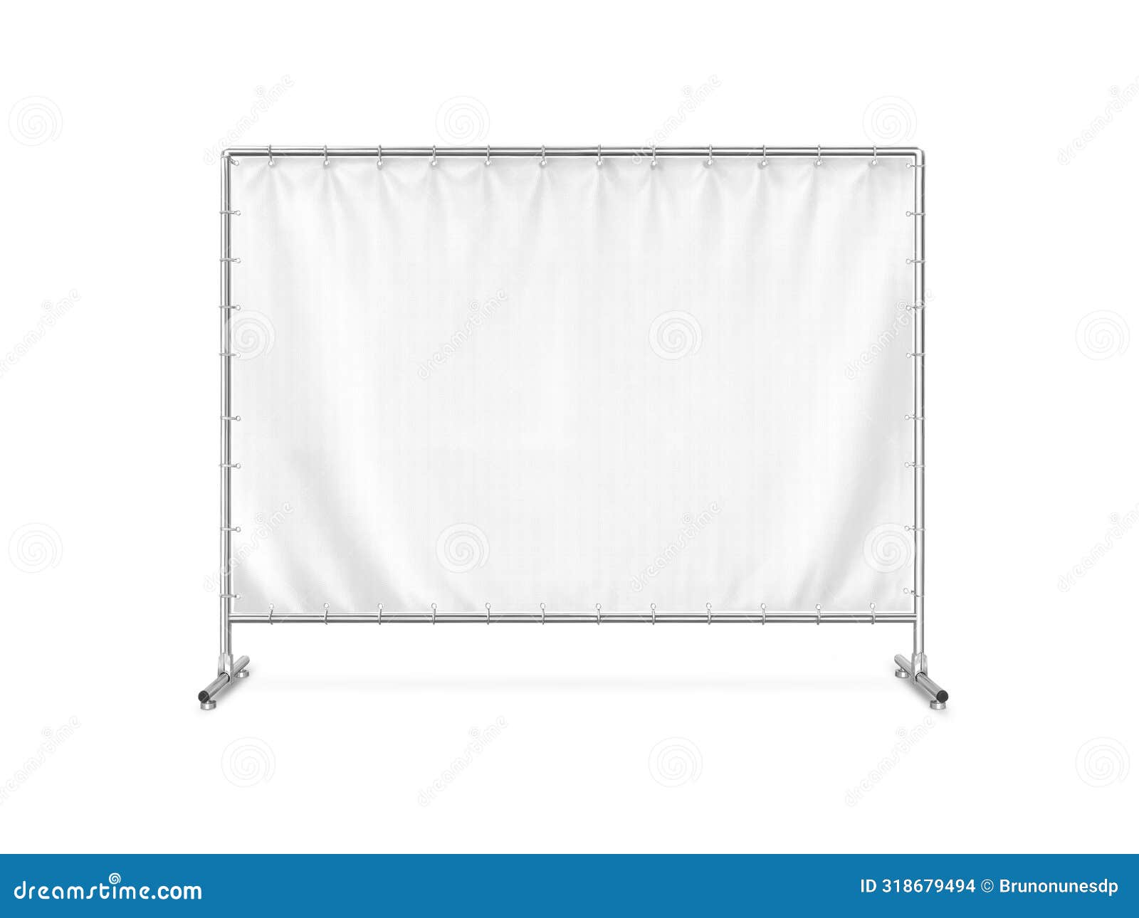 An Image of a White Press Wall Banner Isolated on a White Background ...