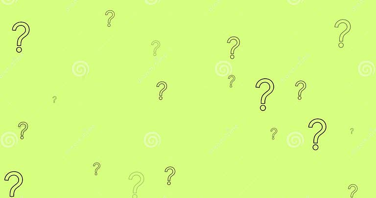 Image of White Question Marks Icons on Green Background Stock ...