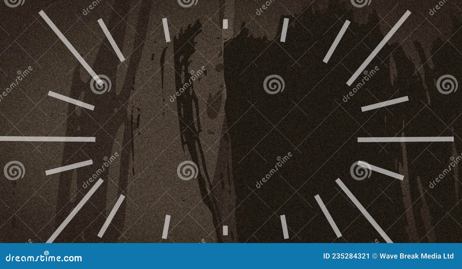 Image of White Radiating Lines Over Flashing Brown Distortion on Black ...