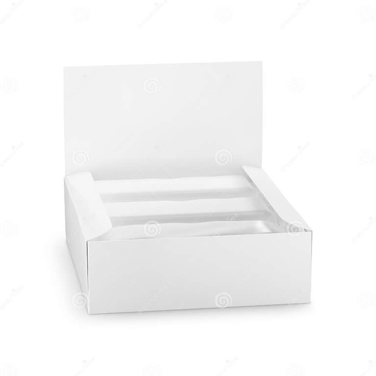 An Image of a White Snack Box Isolated on a White Background Stock ...