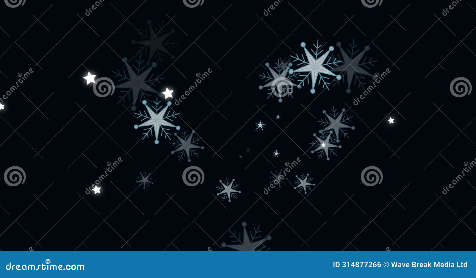 An Image of White Stars Twinkling and Moving Against a Black Background ...