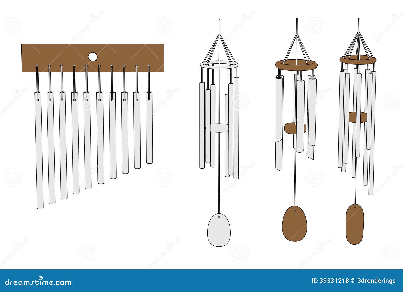 Image of wind chimes stock illustration. Illustration of wind - 39331218