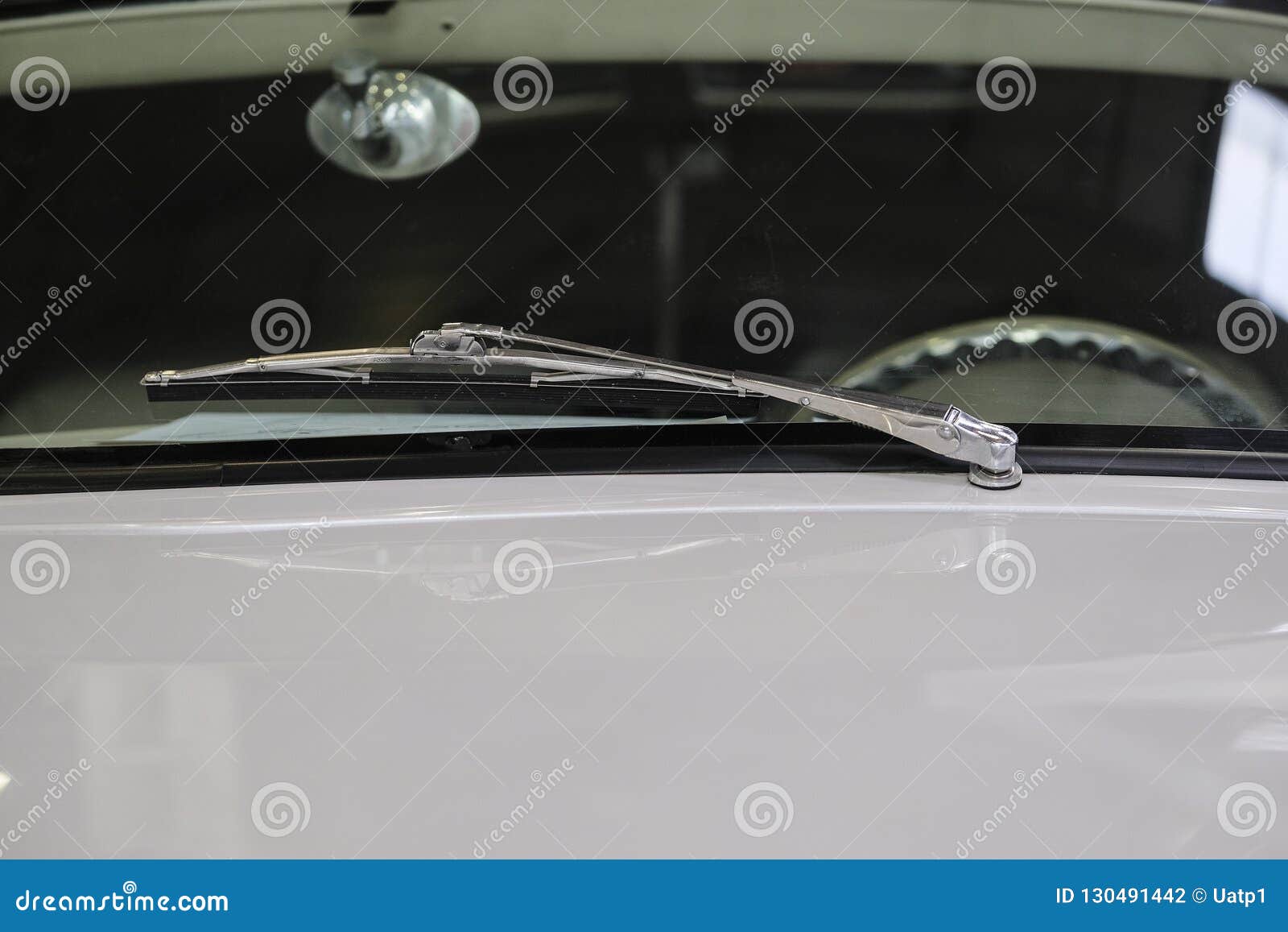 Wind-screen of a retro car stock photo. Image of crom - 130491442