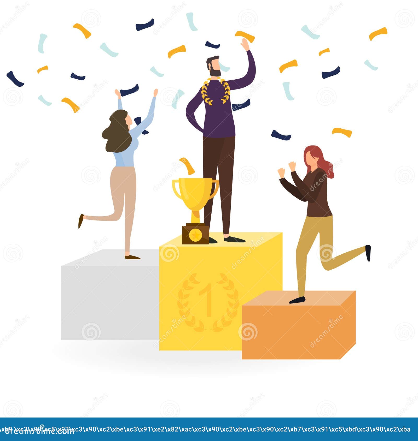 Image of Winner Man, Number One, Vector Illustration Stock Vector ...