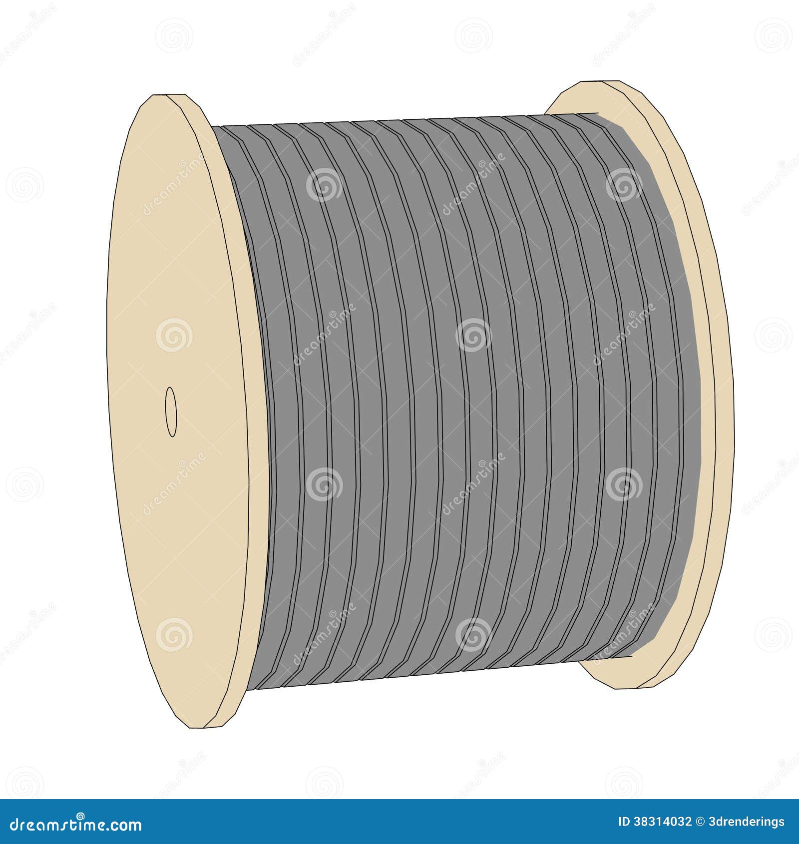 Image of wire spool stock illustration. Illustration of cable - 38314032