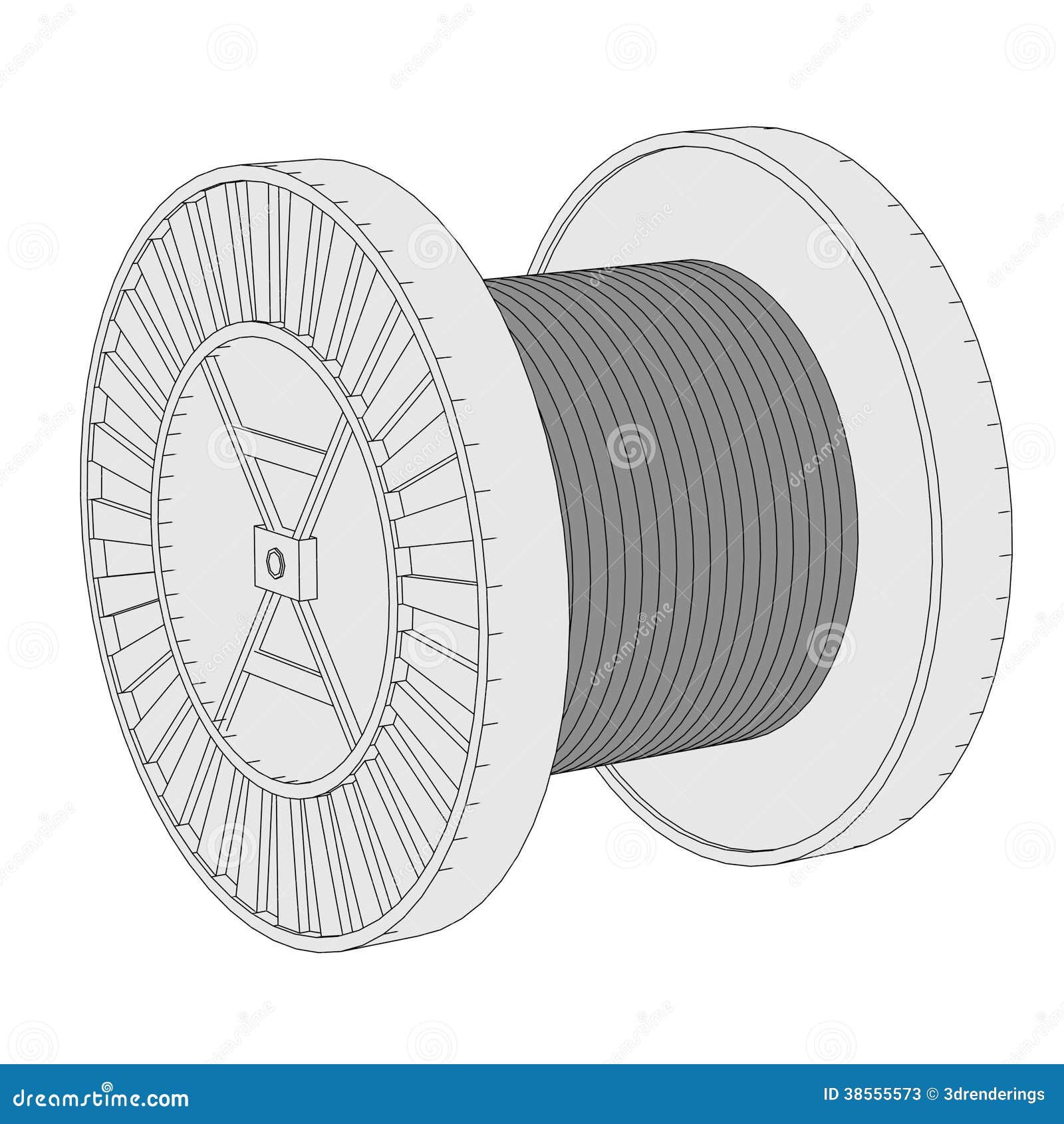 Image of wire spool stock illustration. Illustration of spool - 38555573