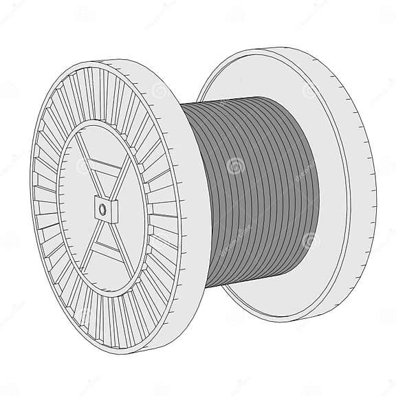 Image of wire spool stock illustration. Illustration of spool - 38555573