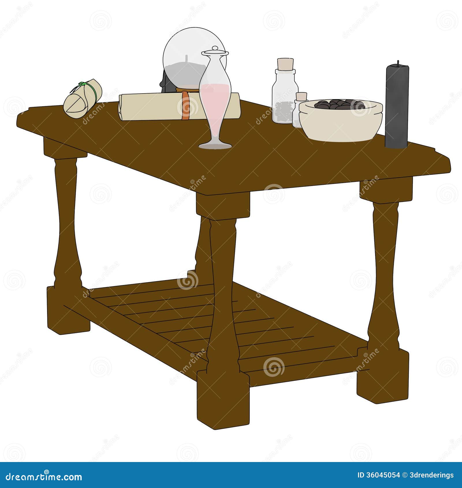 Image of witch table stock illustration. Illustration of toon - 36045054