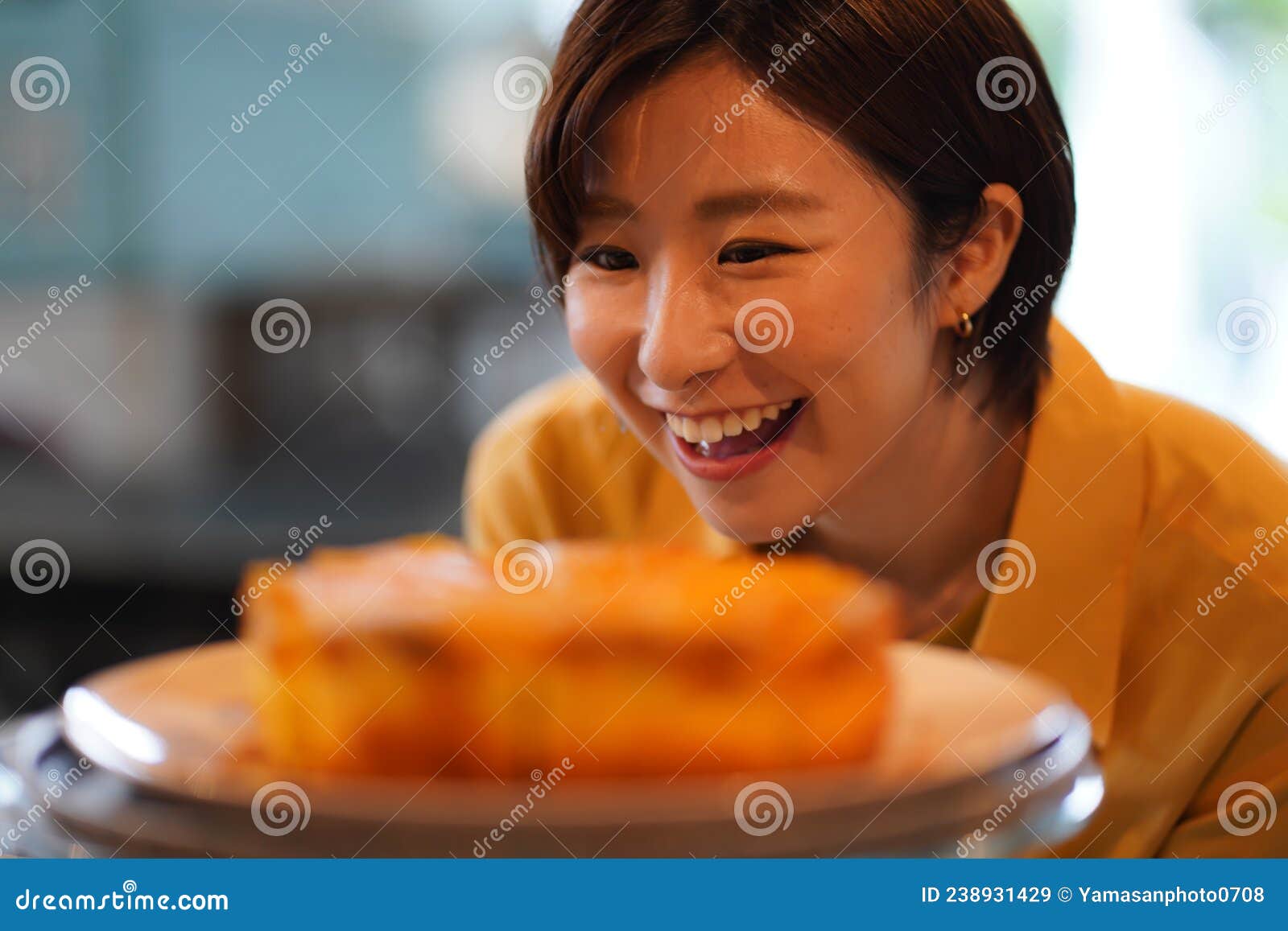 Female choosing a cake stock image. Image of nature - 238931429