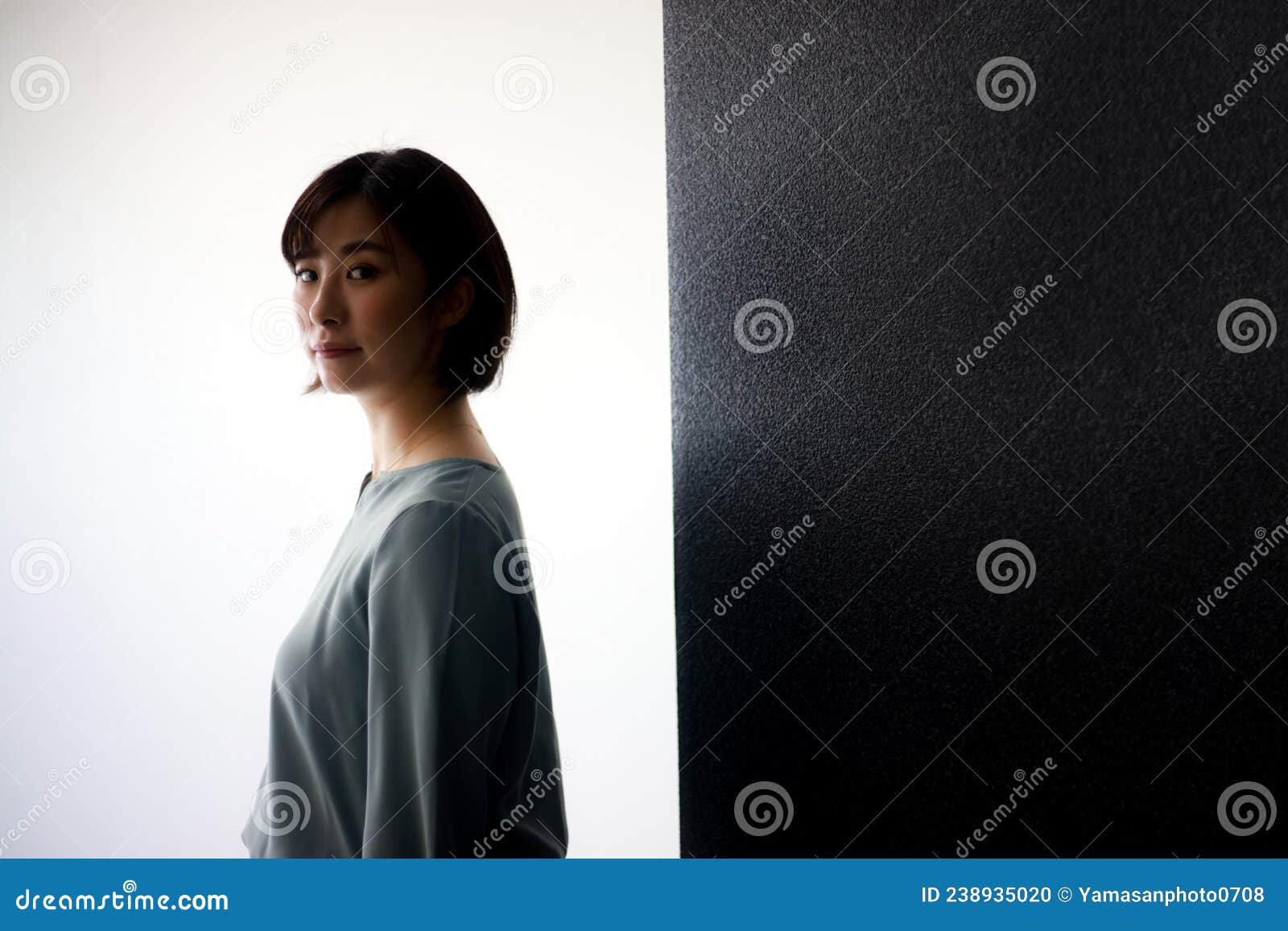 Female looking back stock photo. Image of space, beauty - 238935020