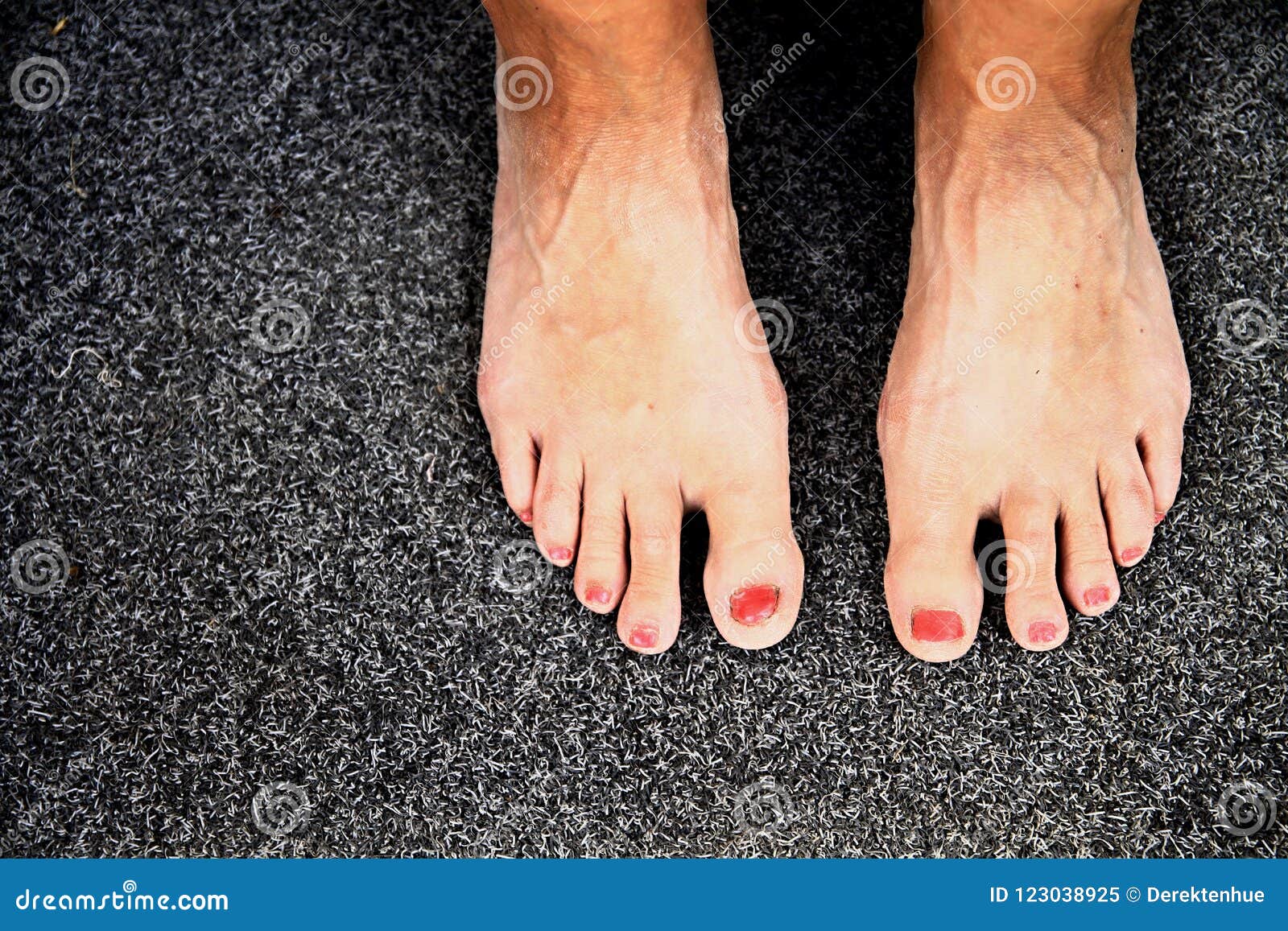 Womans Feet on a Grey Background Stock Image - Image of floor, adult ...
