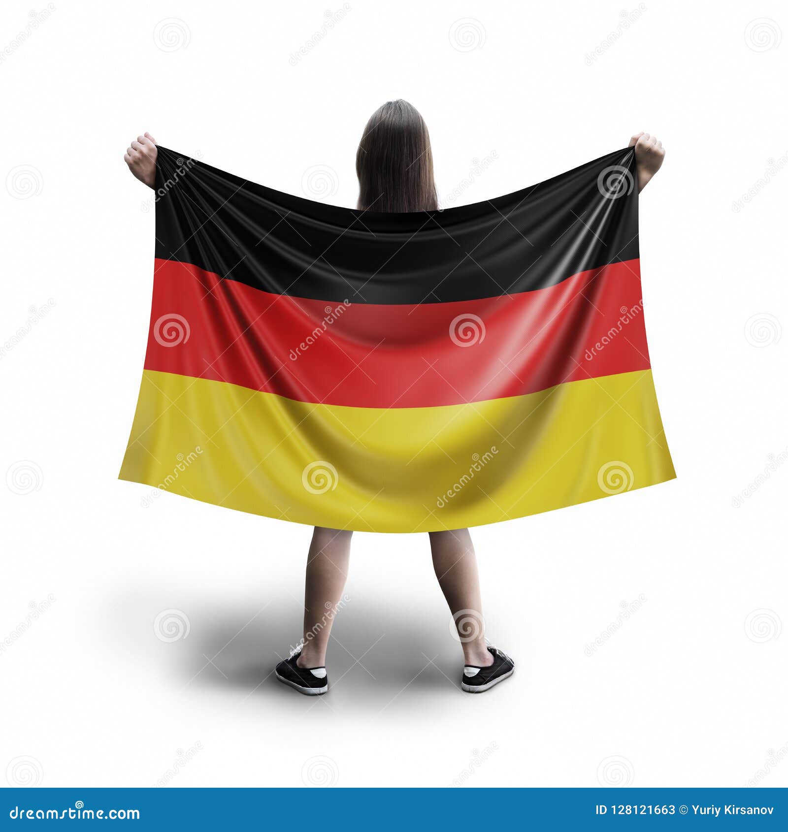 Women and German flag stock illustration. Illustration of soccer ...