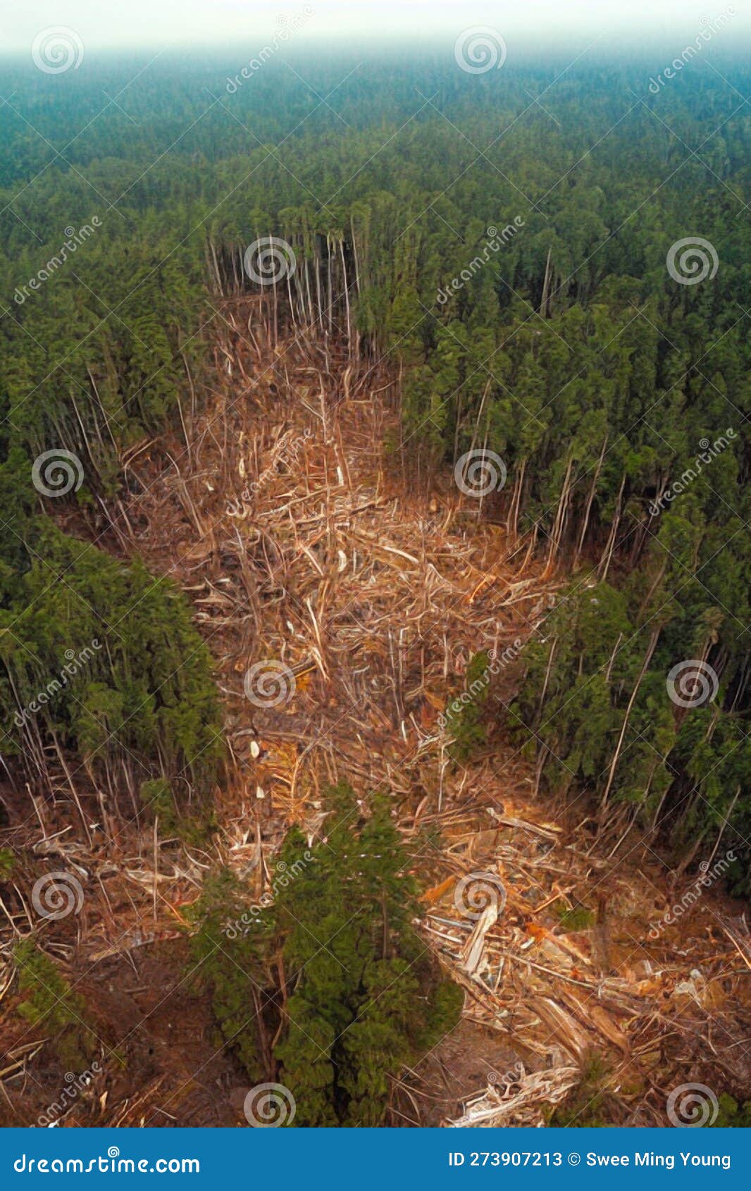 Deforestation Landscape With Trees Illustration | CartoonDealer.com ...