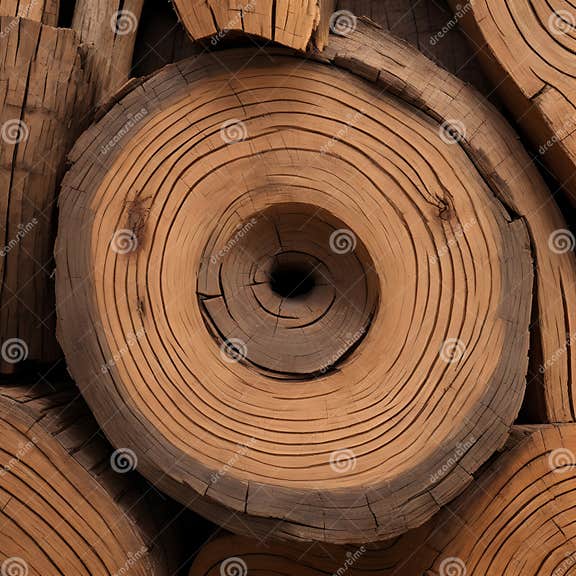 Image of the Wood Log Ring Texture and Pattern. Stock Illustration ...