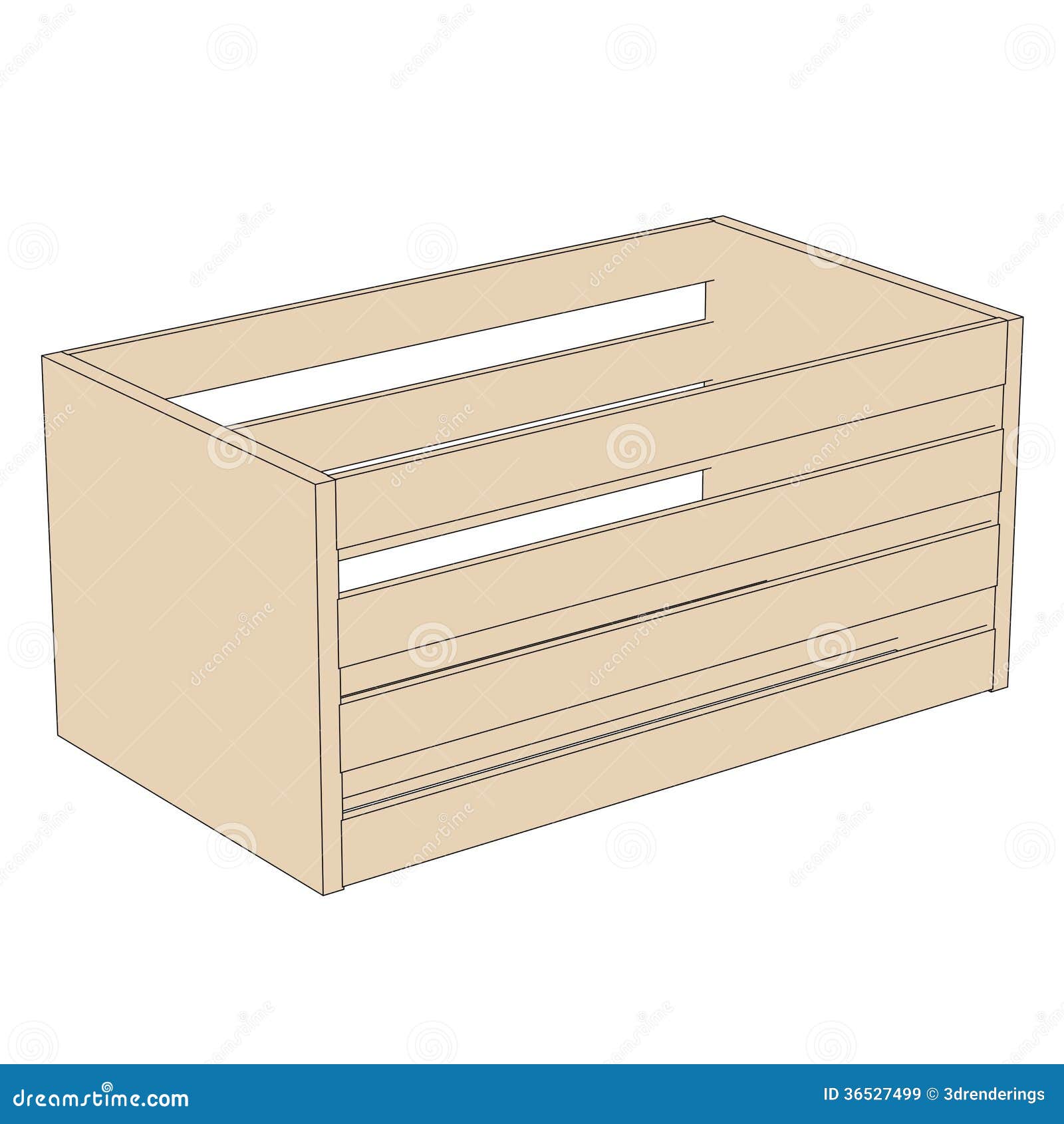 Image of wooden crate stock illustration. Illustration of handdraw ...