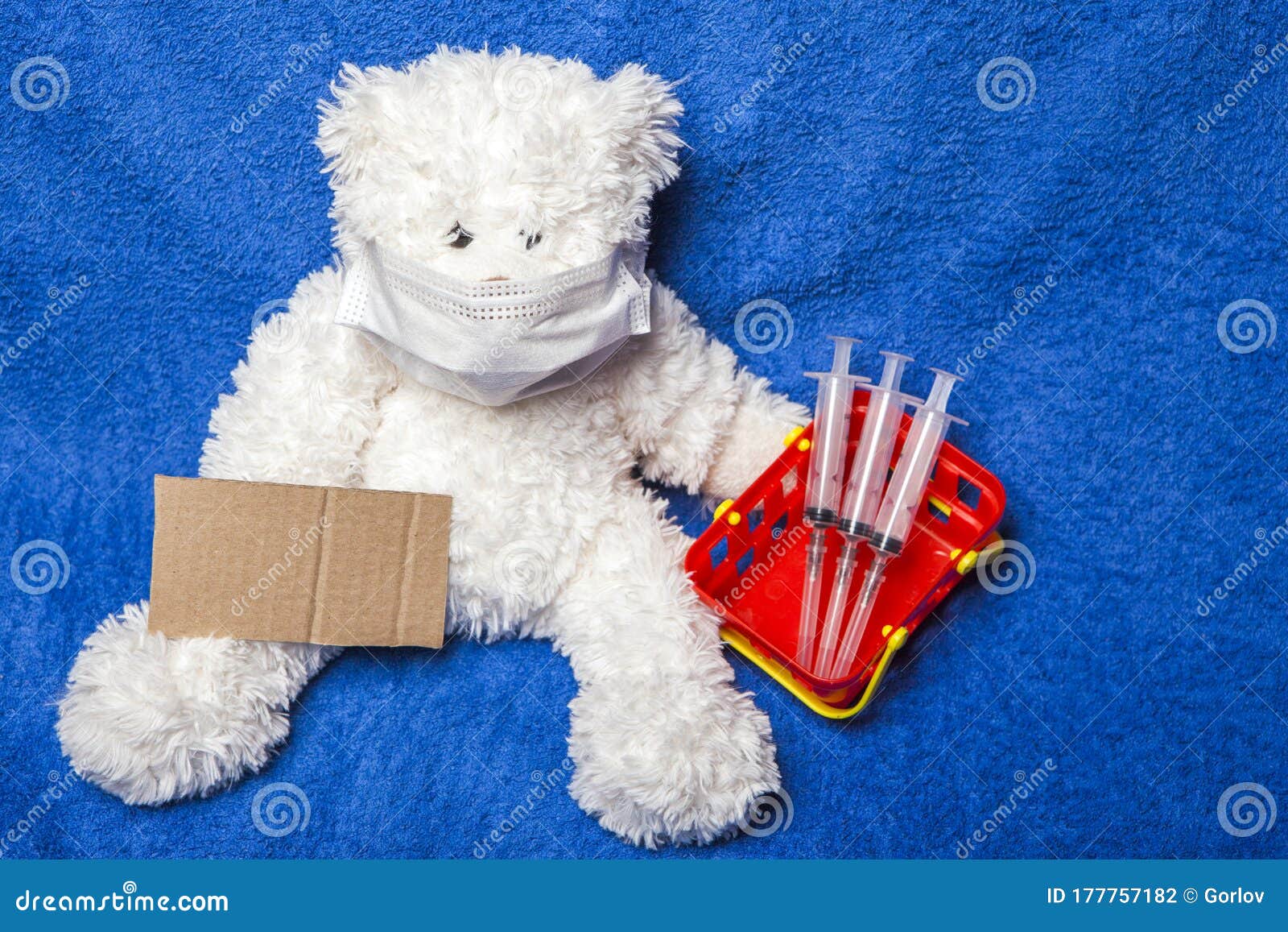 Image of Wool Bear Basket Syringe Stock Photo - Image of corona ...