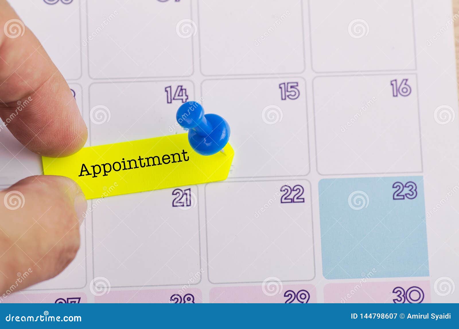 Word APPOINTMENT on Calendar for Time Planning or Business Concept ...