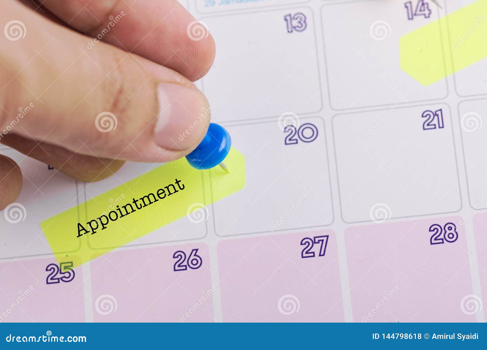 Word APPOINTMENT on Calendar for Time Planning or Business Concept ...