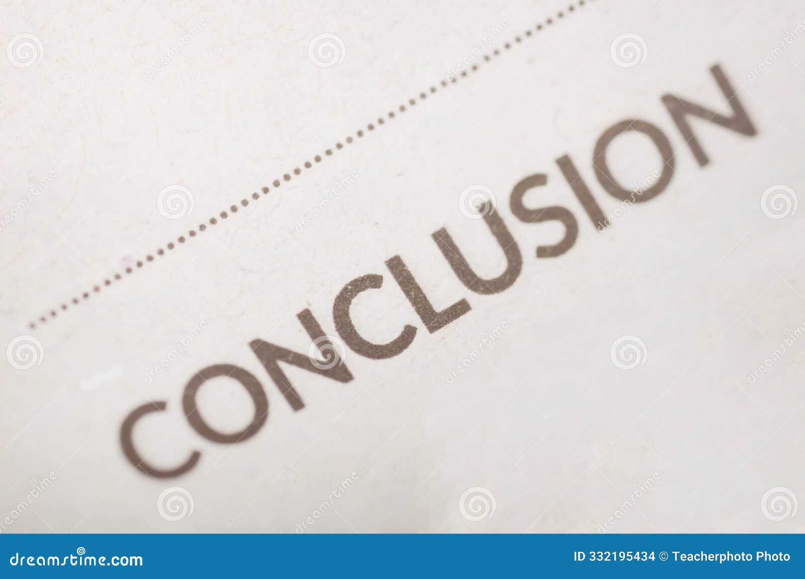 The Word Conclusion On The Display Of The Calculator On A Yellow-blue ...