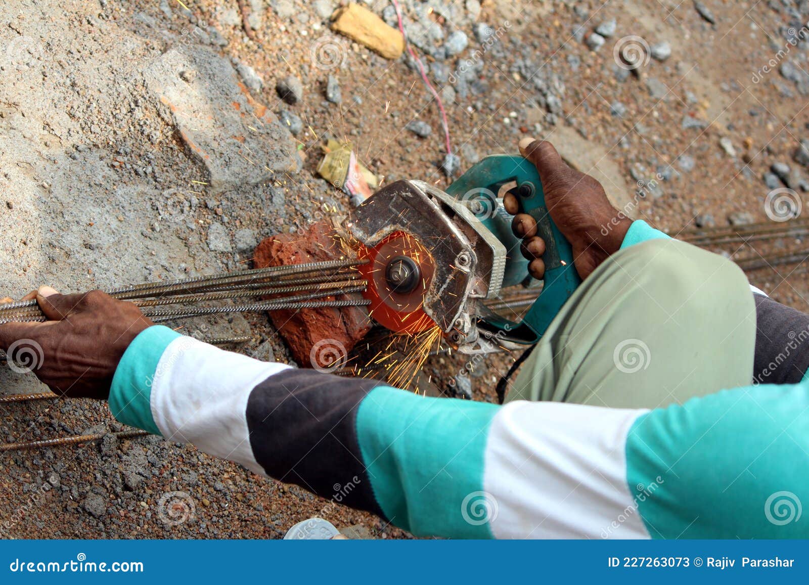 A Worker Doing Work on Construction Site Stock Image - Image of skilled ...
