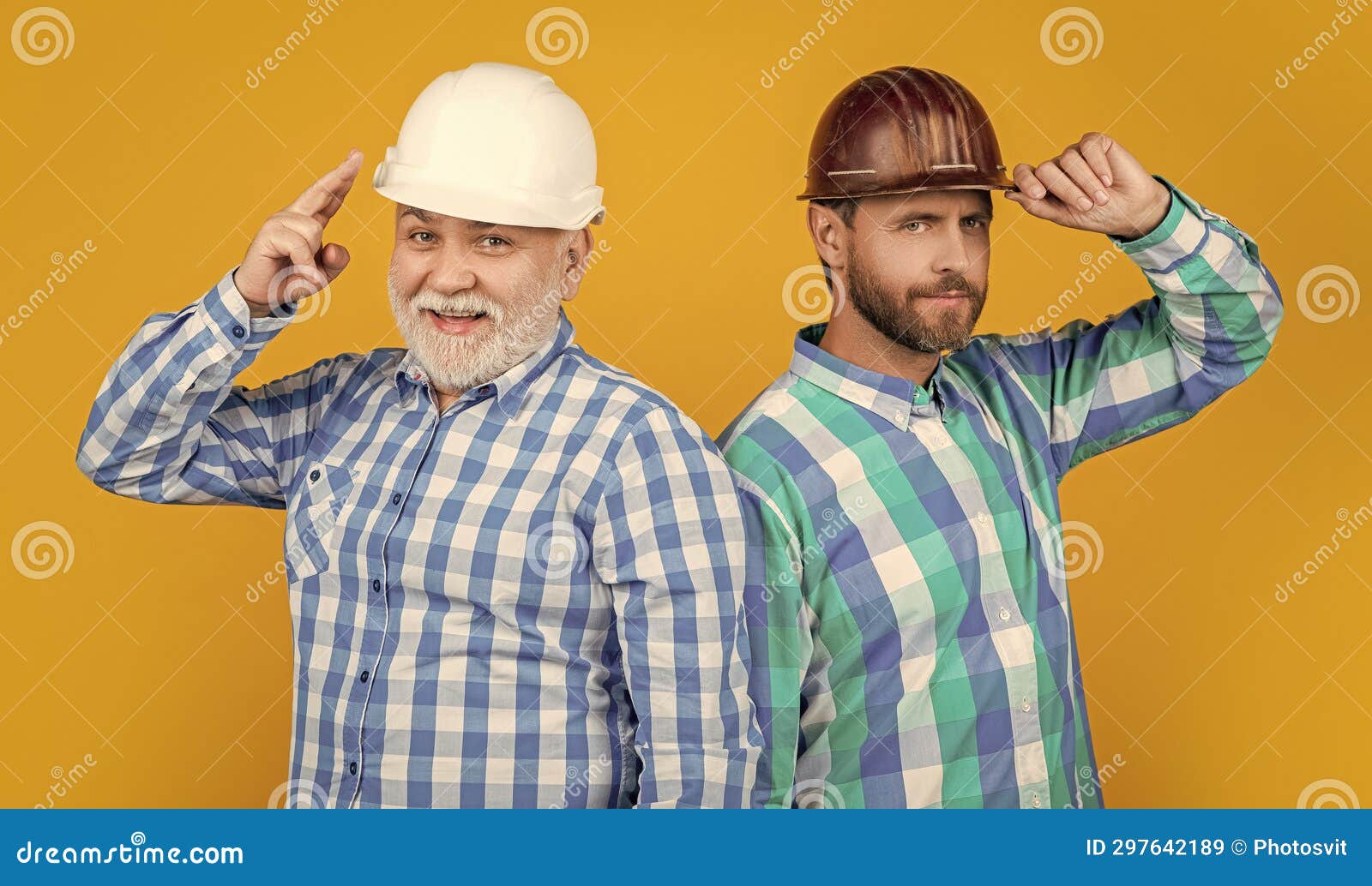 Image of Workman Generation Men Wear Building Helmet. Workman ...