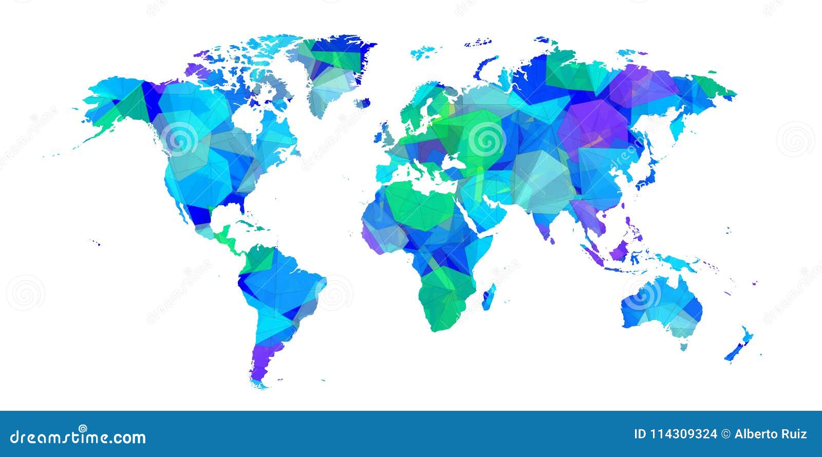 Colorist World Map with Colorist Diamonds. Stock Illustration ...