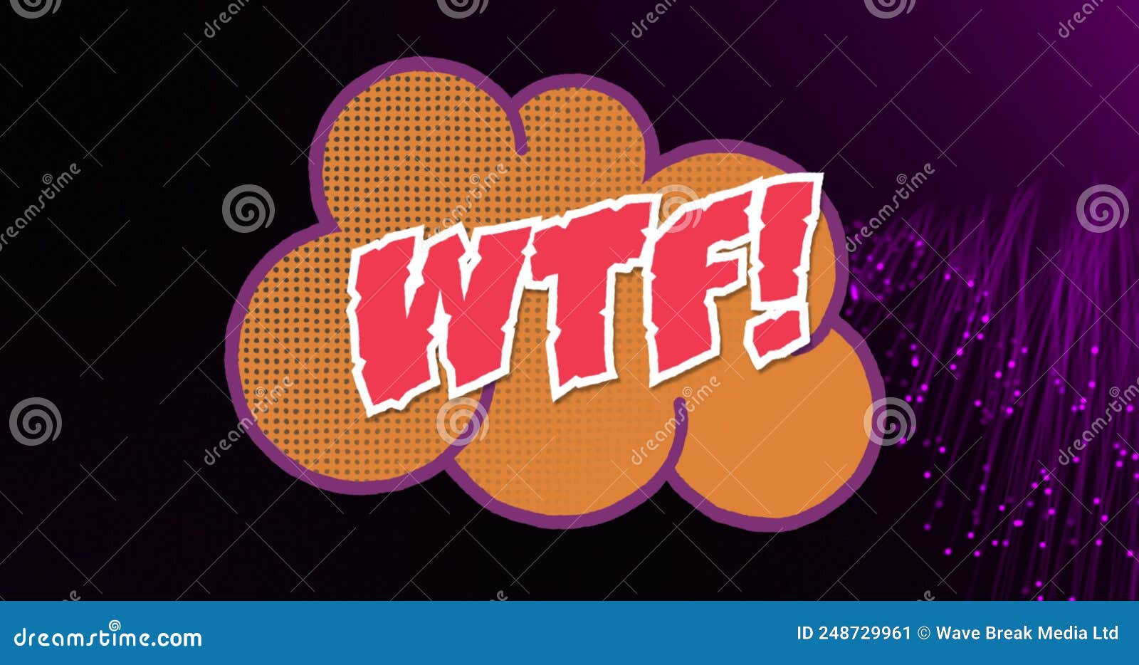 Image of Wtf Text Over Light Trails on Black Background Stock ...