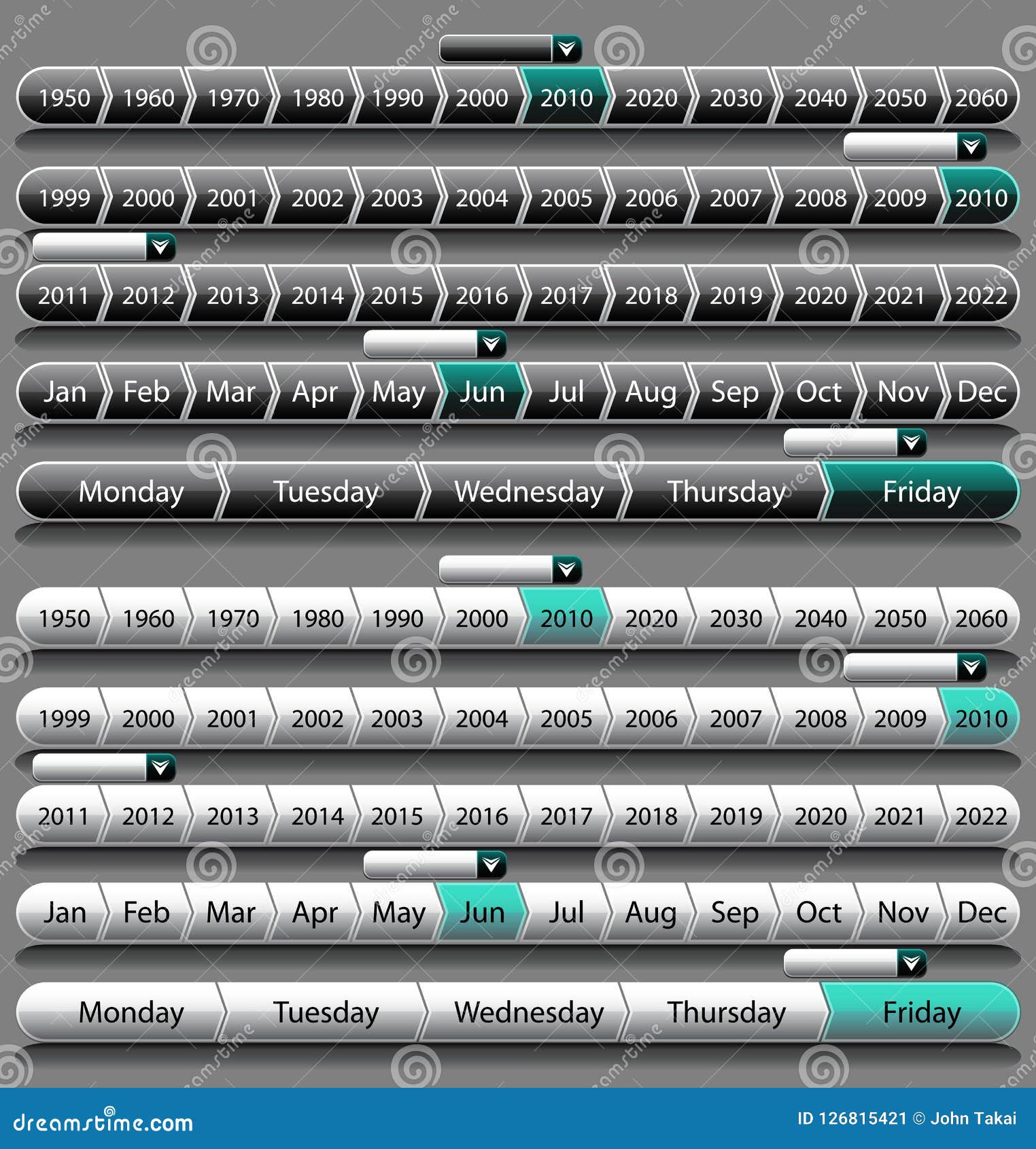Year Decade Timeline Chart Menu Cartoon Vector | CartoonDealer.com ...