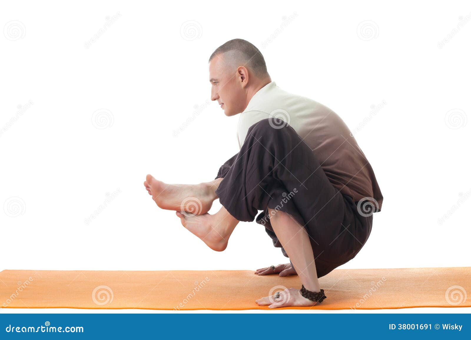 Image of Yoga Instructor Posing in Difficult Asana Stock Image - Image ...