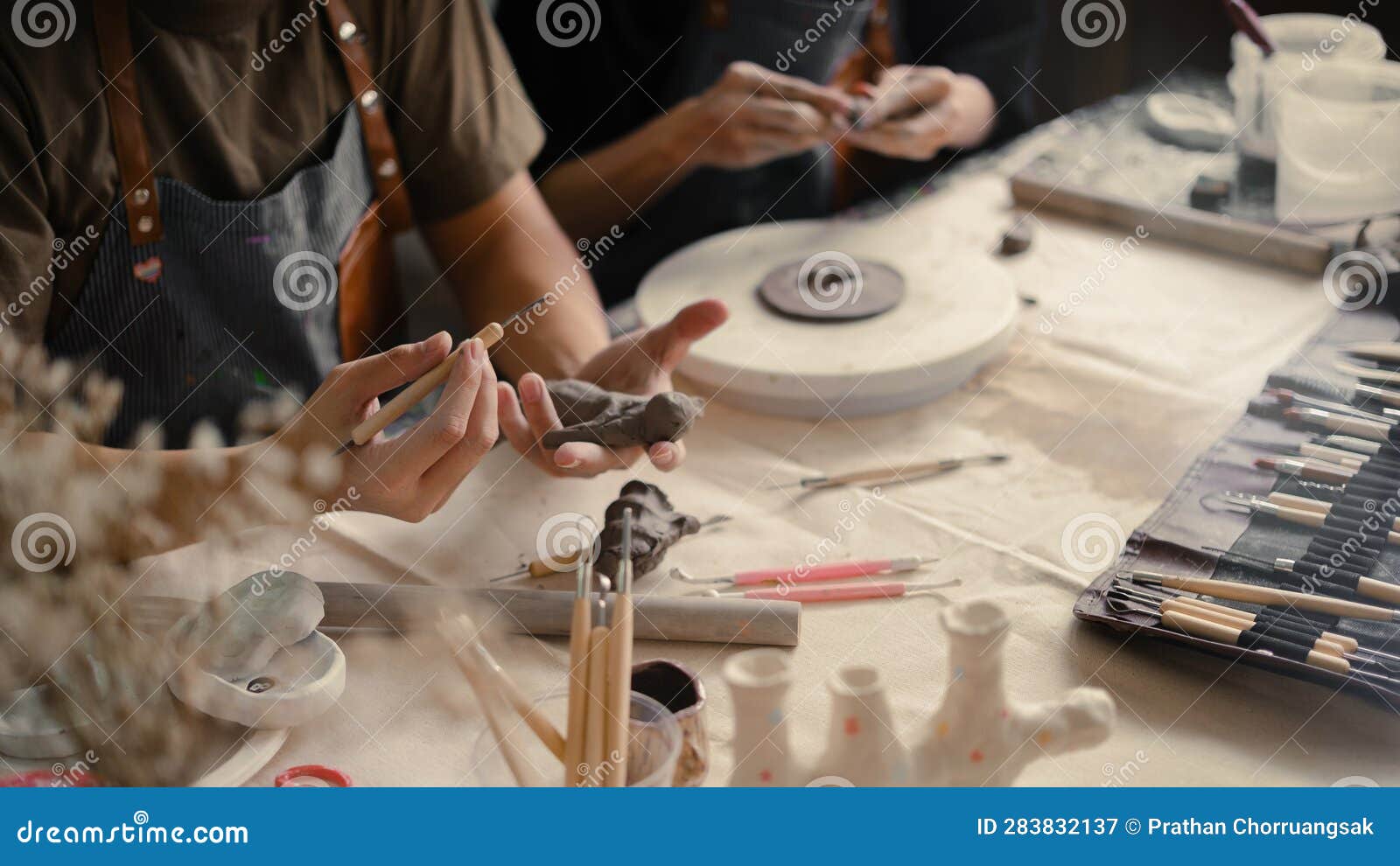 Image of Young Creative Man Enjoying Creative Process, Creating ...