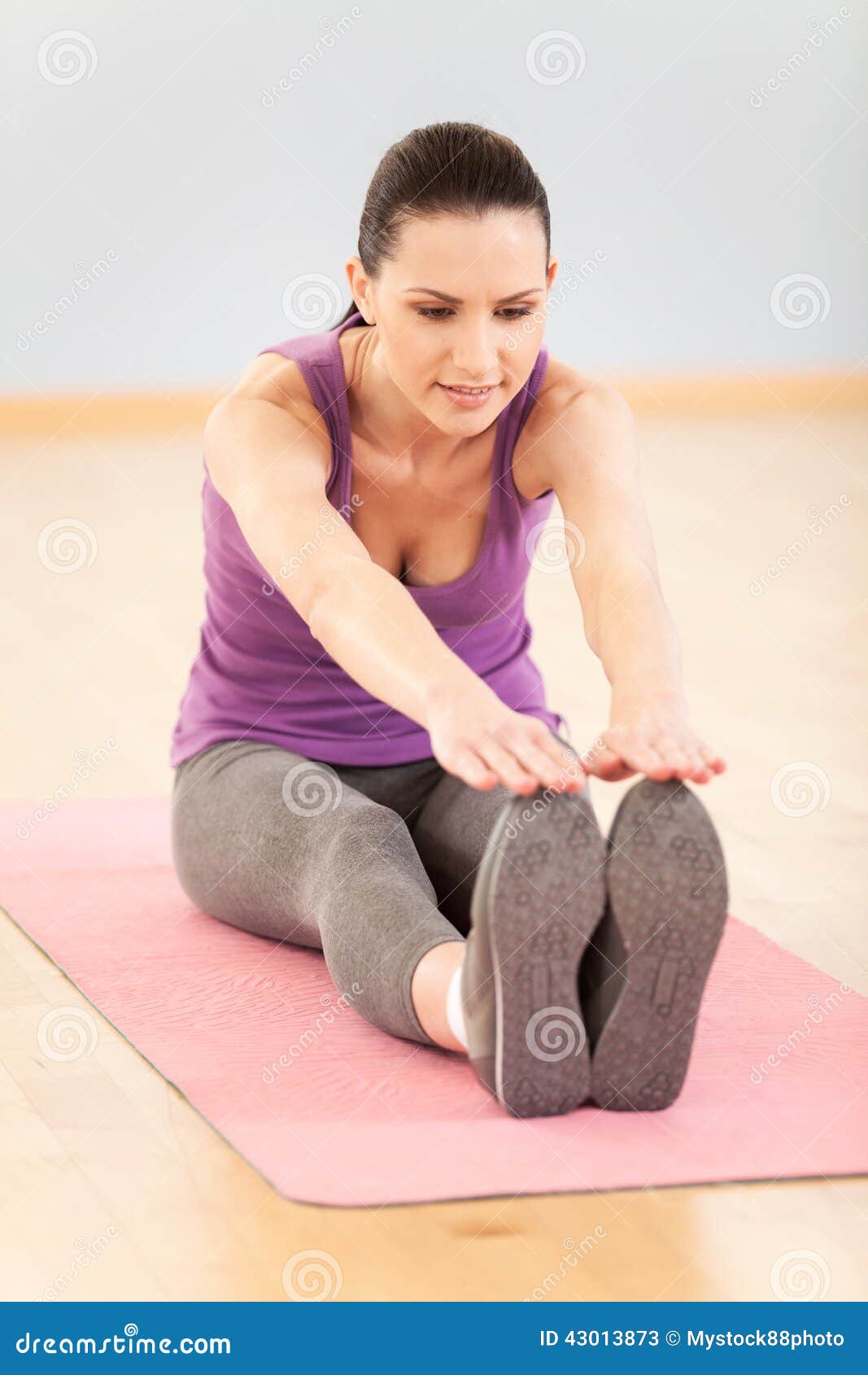 The Image Young Girl Doing Exercises. Stock Image - Image of lady ...