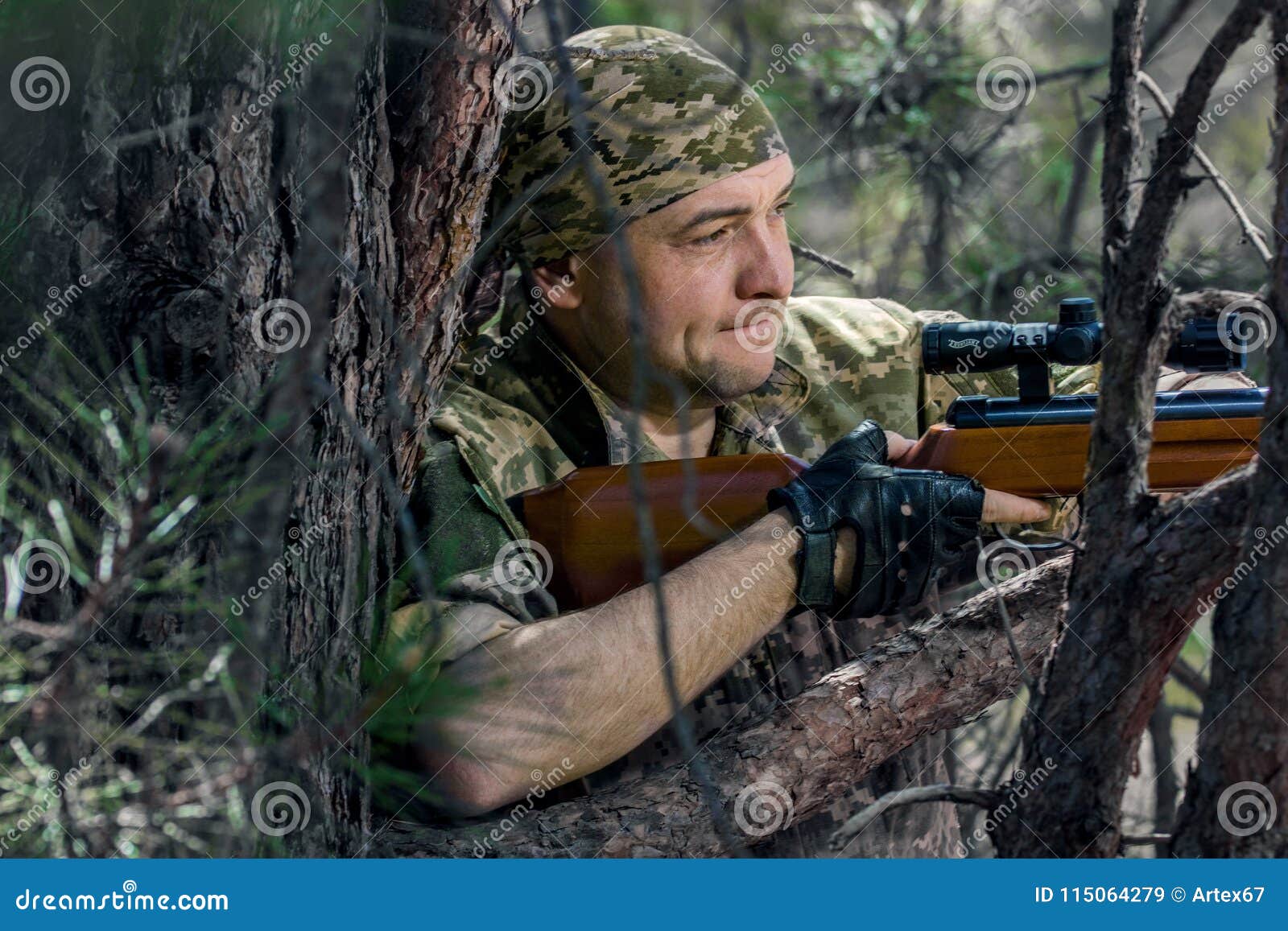Young Man with an Air Rifle Stock Image - Image of fingers, hunting ...