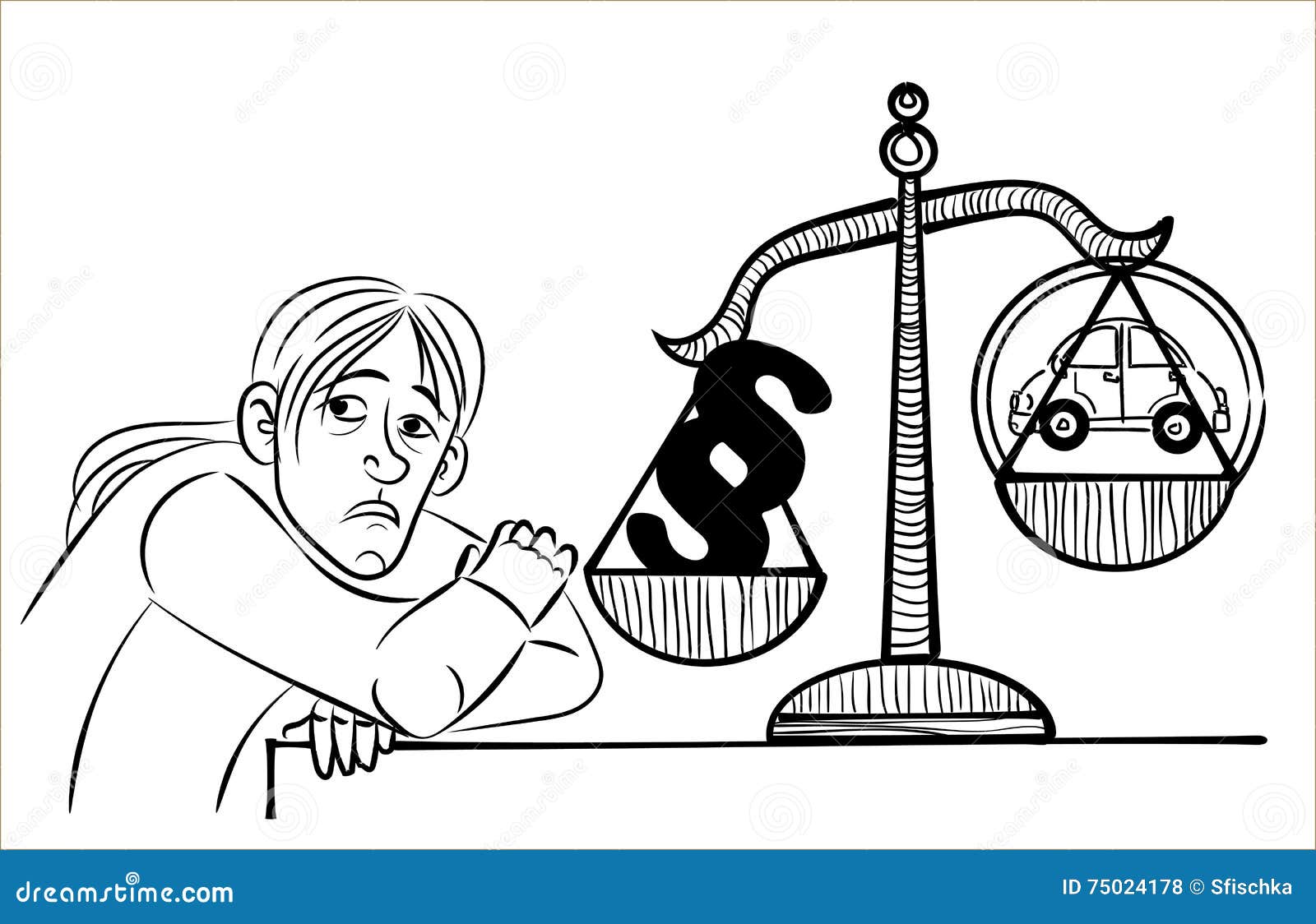 Image of a Young Man Lost Driving Licence Stock Vector - Illustration ...