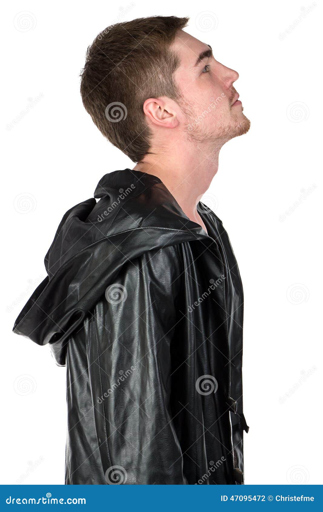 Image of the Young Man in Profile Stock Photo - Image of expression ...