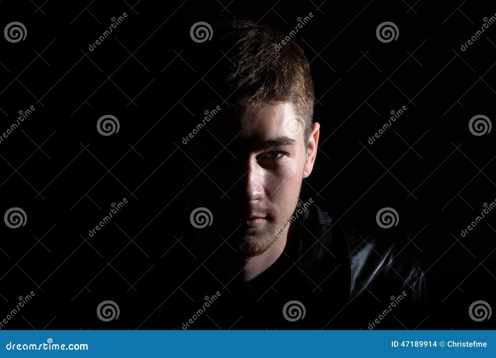 Image of the Young Man in Shadow Stock Photo - Image of ginger, hair ...