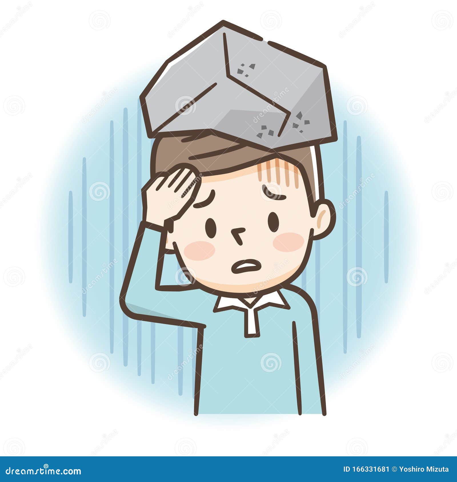 Image of Young Man Who Has Trouble Stock Vector - Illustration of ... Image of Young Man Who Has Trouble Stock Vector - Illustration of ...