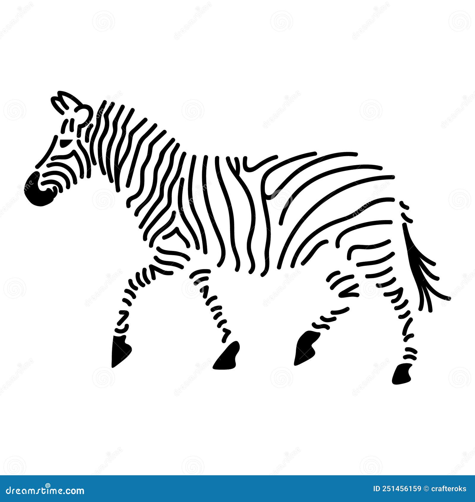 Zebra Print Pattern Eps File Crafteroks Stock Vector - Illustration of ...