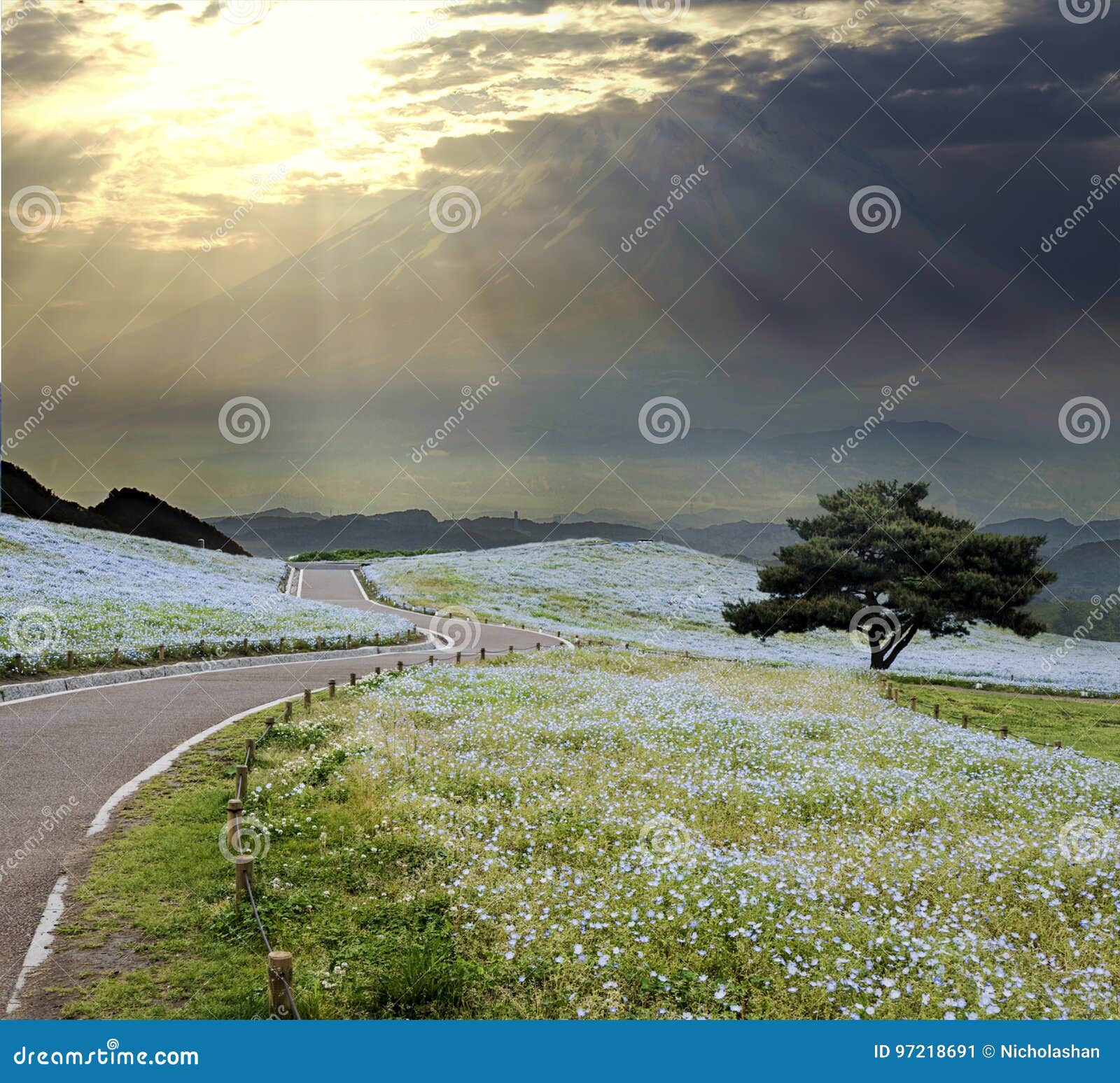Imageing of Beautiful Landscape of the Sky and the Ground View Stock ...