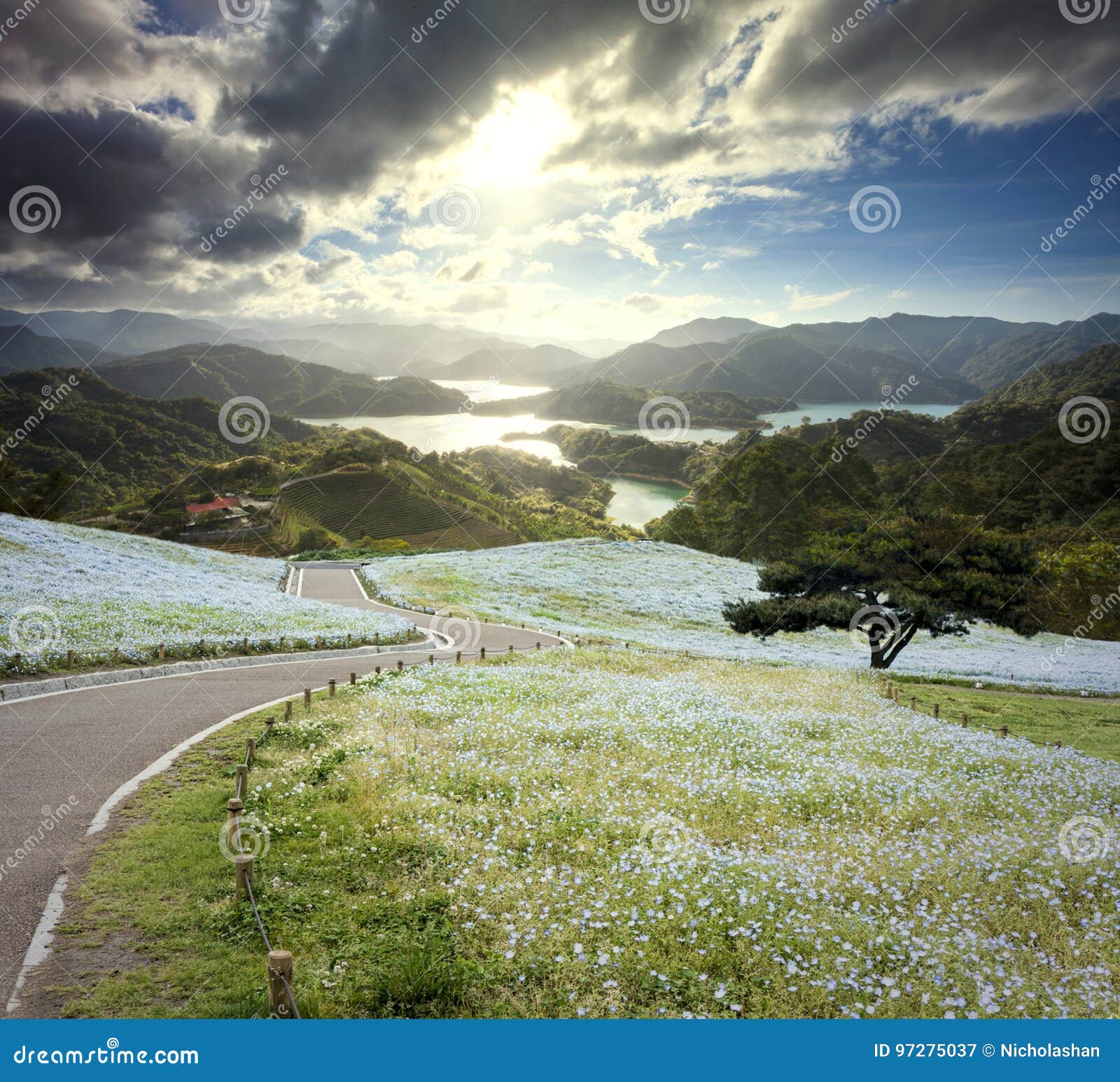 Imageing of Beautiful Landscape of the Sky and the Ground View Stock ...