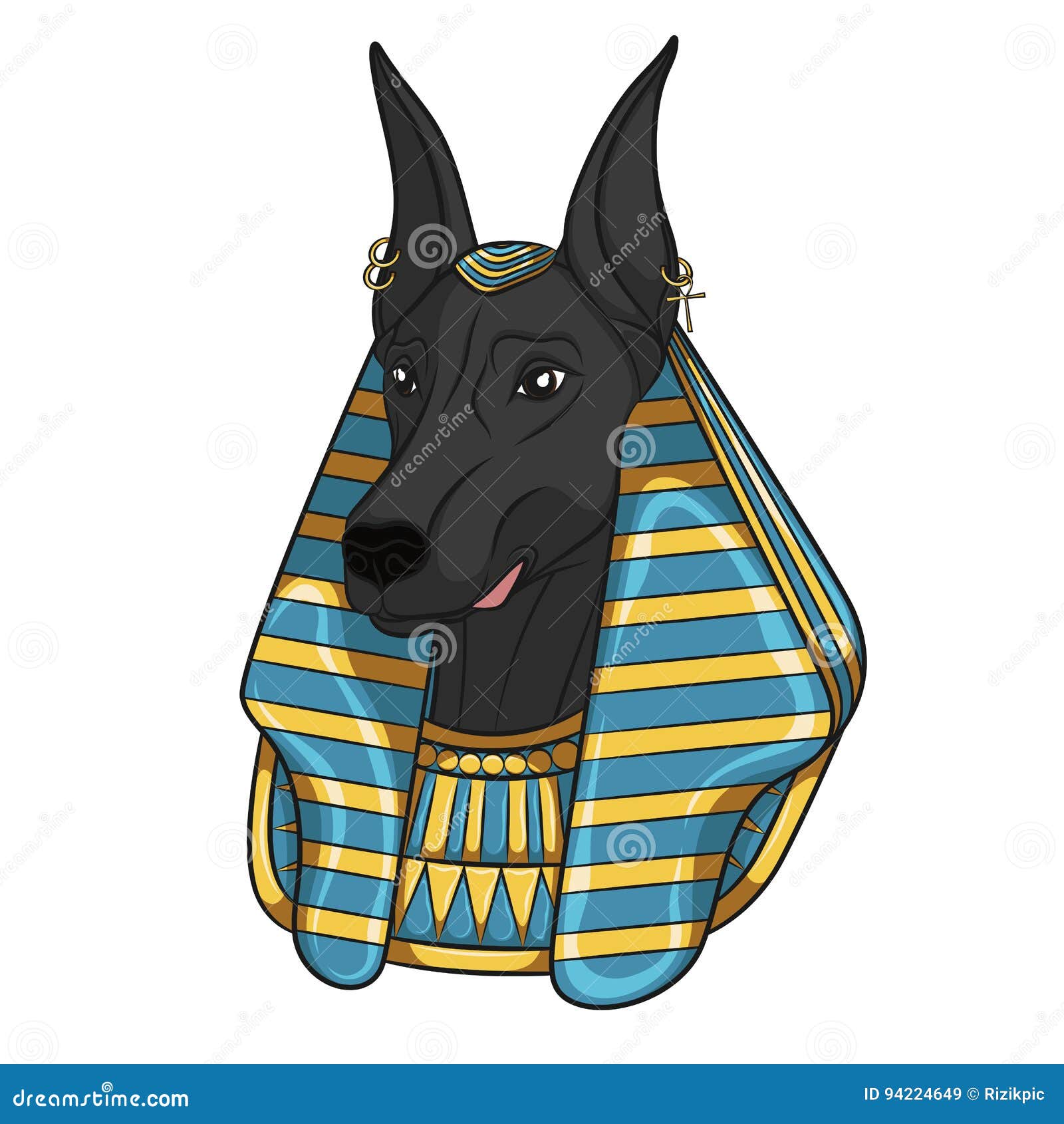 Imagem Anubis Do Vetor Da Cor Ilustração do Vetor - Ilustração de vetor ...